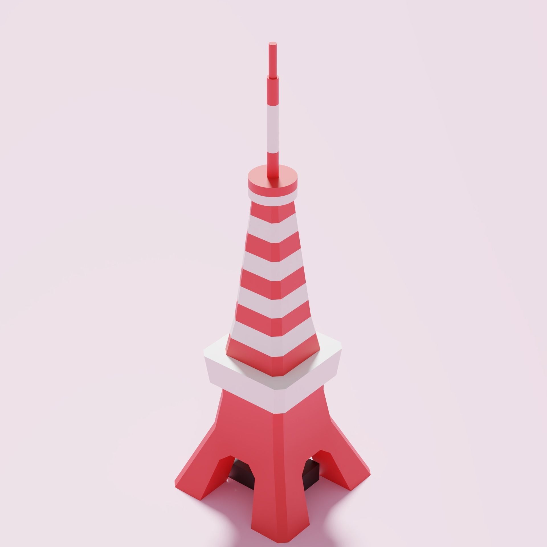 3D model Cartoon Simple Tokyo Tower VR / AR / low-poly | CGTrader