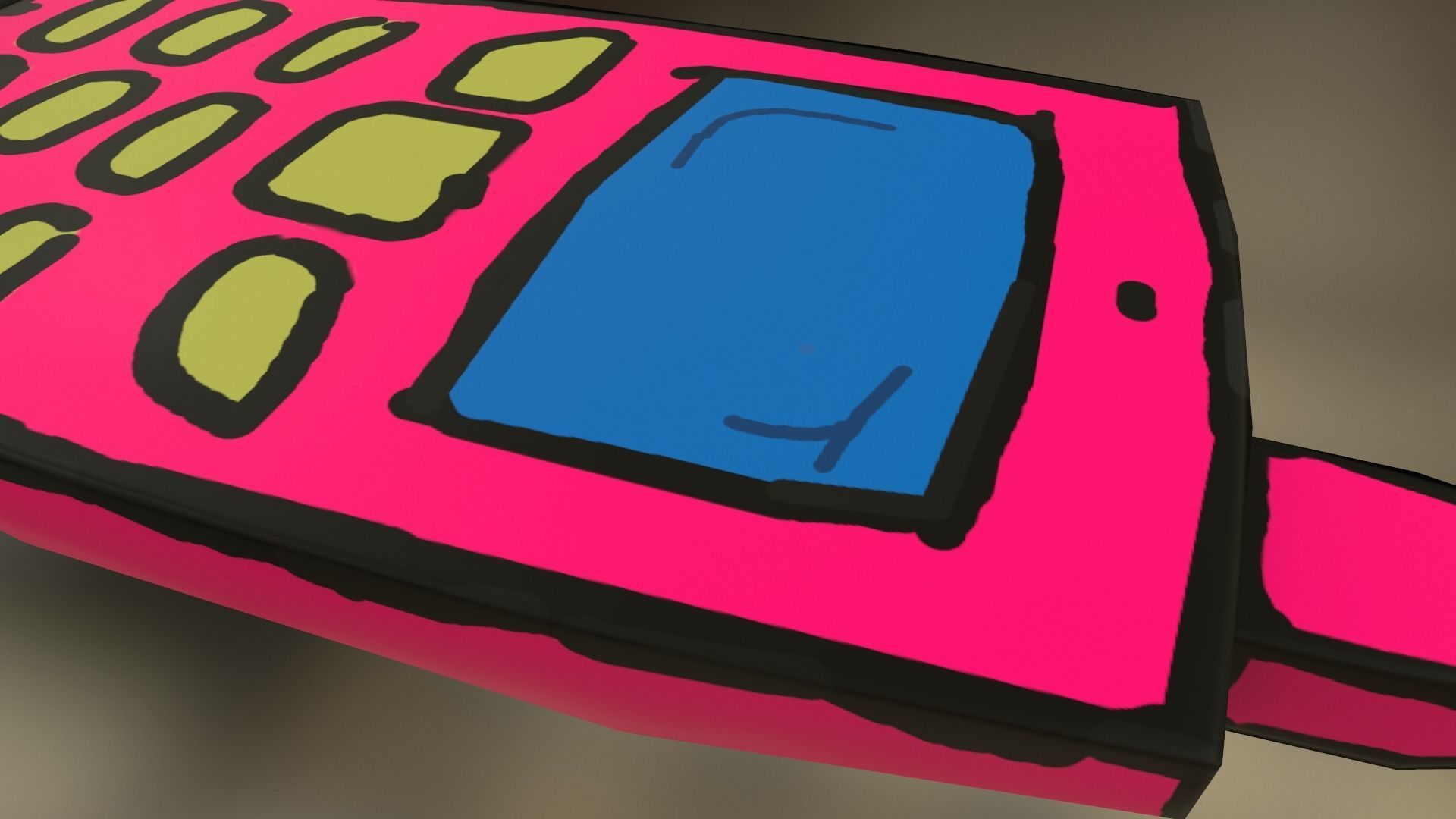 3D model Cartoon Cell Phone VR / AR / low-poly | CGTrader