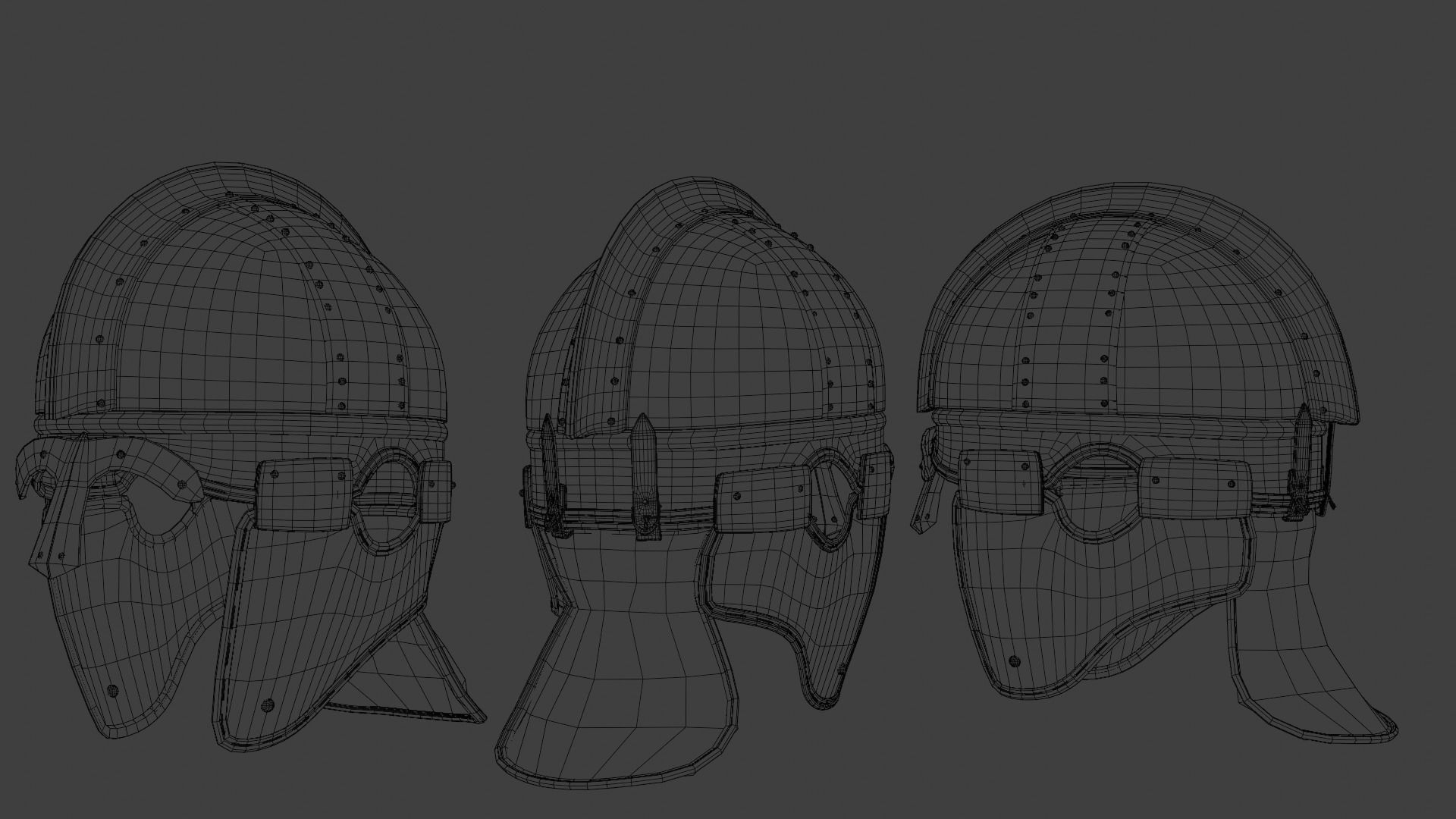 3D model Late Roman ridge helmet VR / AR / low-poly | CGTrader