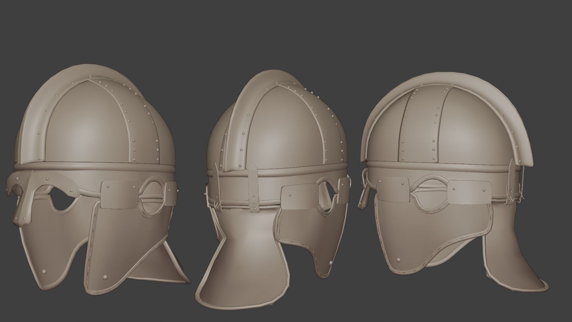 3D model Late Roman ridge helmet VR / AR / low-poly | CGTrader