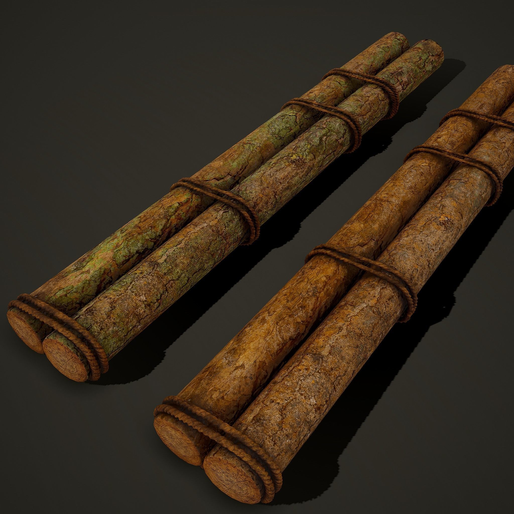 Tied Logs with Rope 3D model | CGTrader