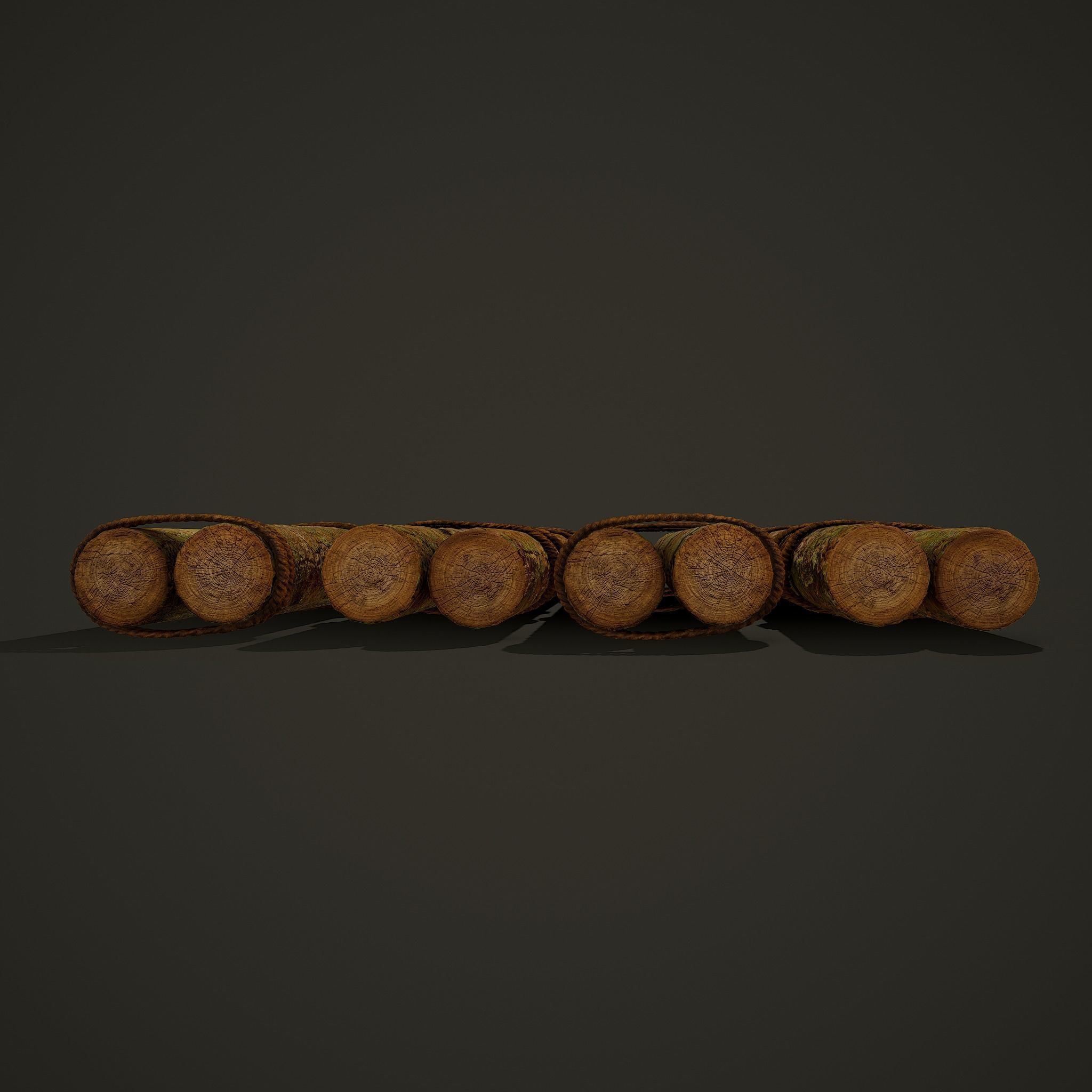 Tied Logs with Rope 3D model | CGTrader