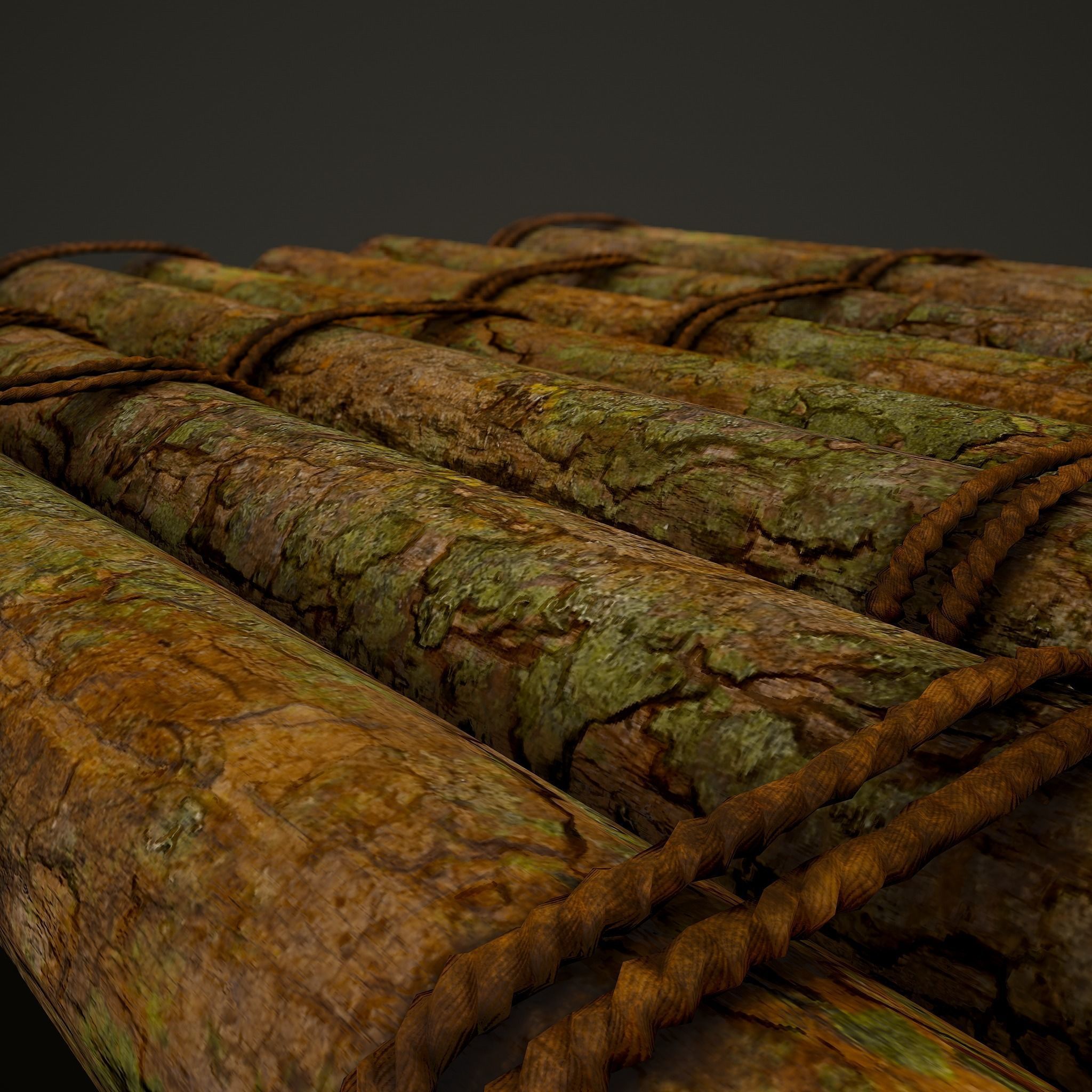 Tied Logs with Rope 3D model | CGTrader