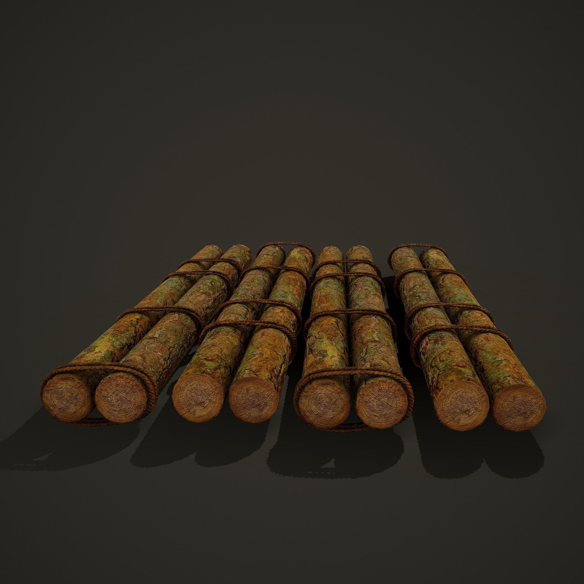 Tied Logs with Rope 3D model | CGTrader