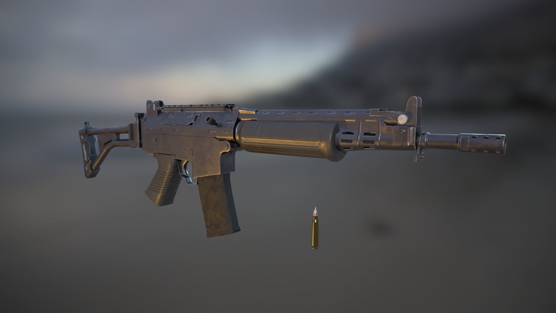 3D model FN Style NATO Rifle with Scope VR / AR / low-poly | CGTrader