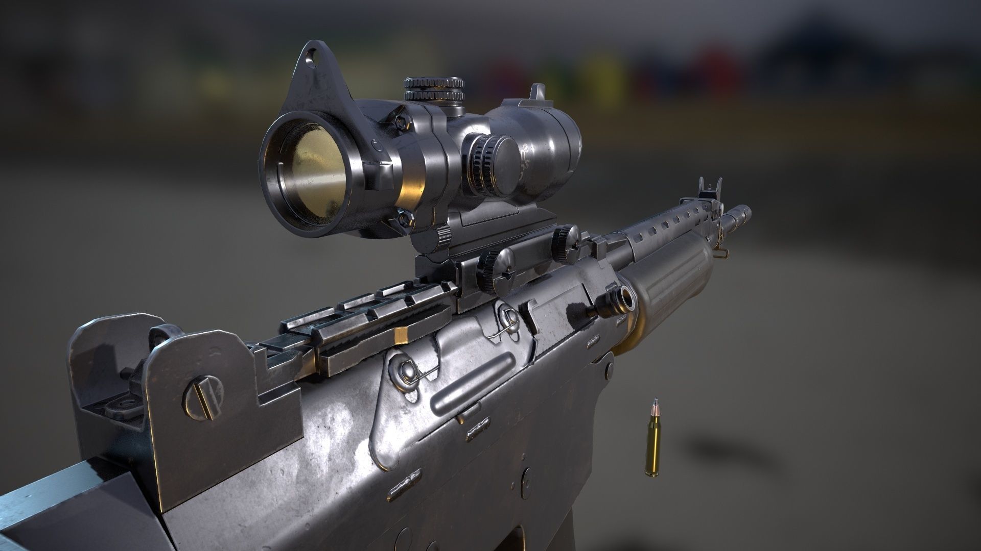 3D model FN Style NATO Rifle with Scope VR / AR / low-poly | CGTrader