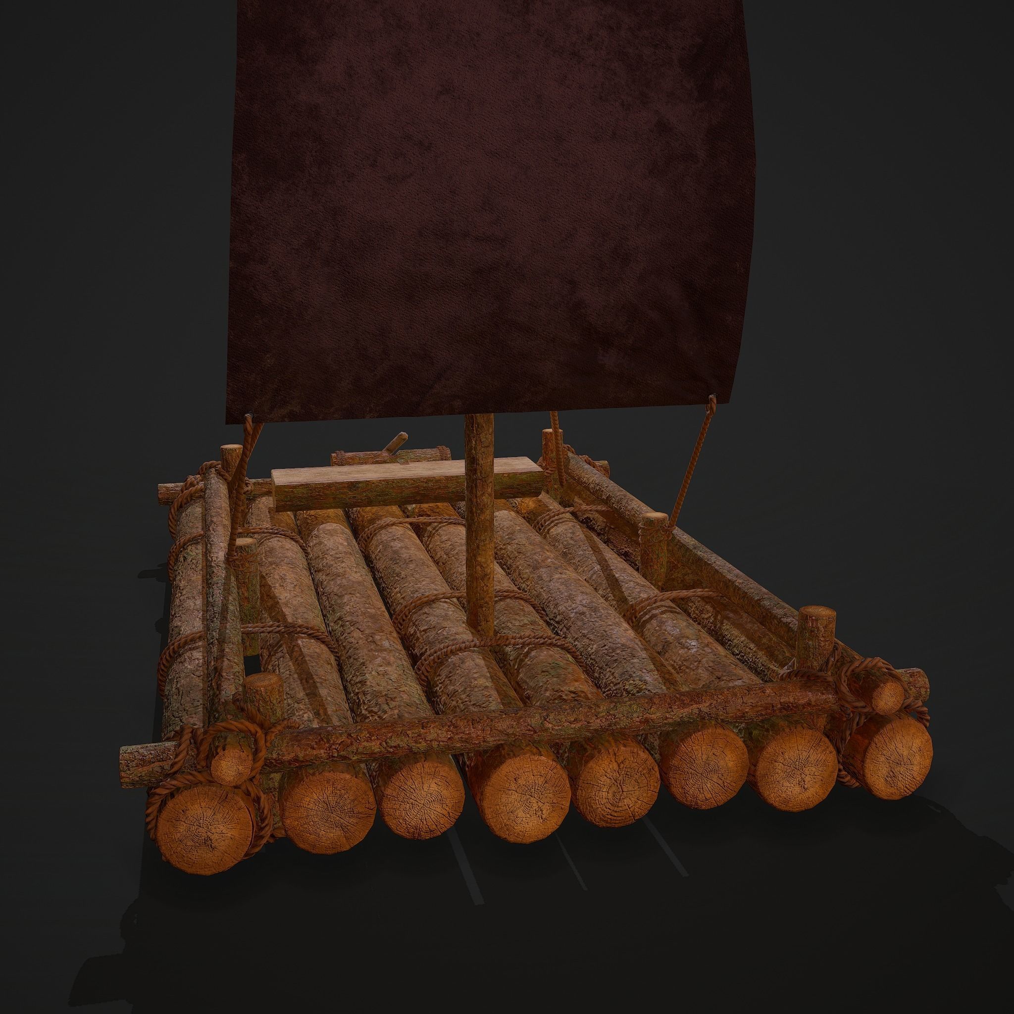 Medieval Raft 3D model | CGTrader