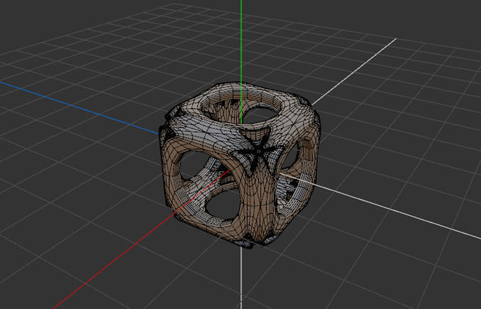Cube coins fleuris free 3D model | CGTrader