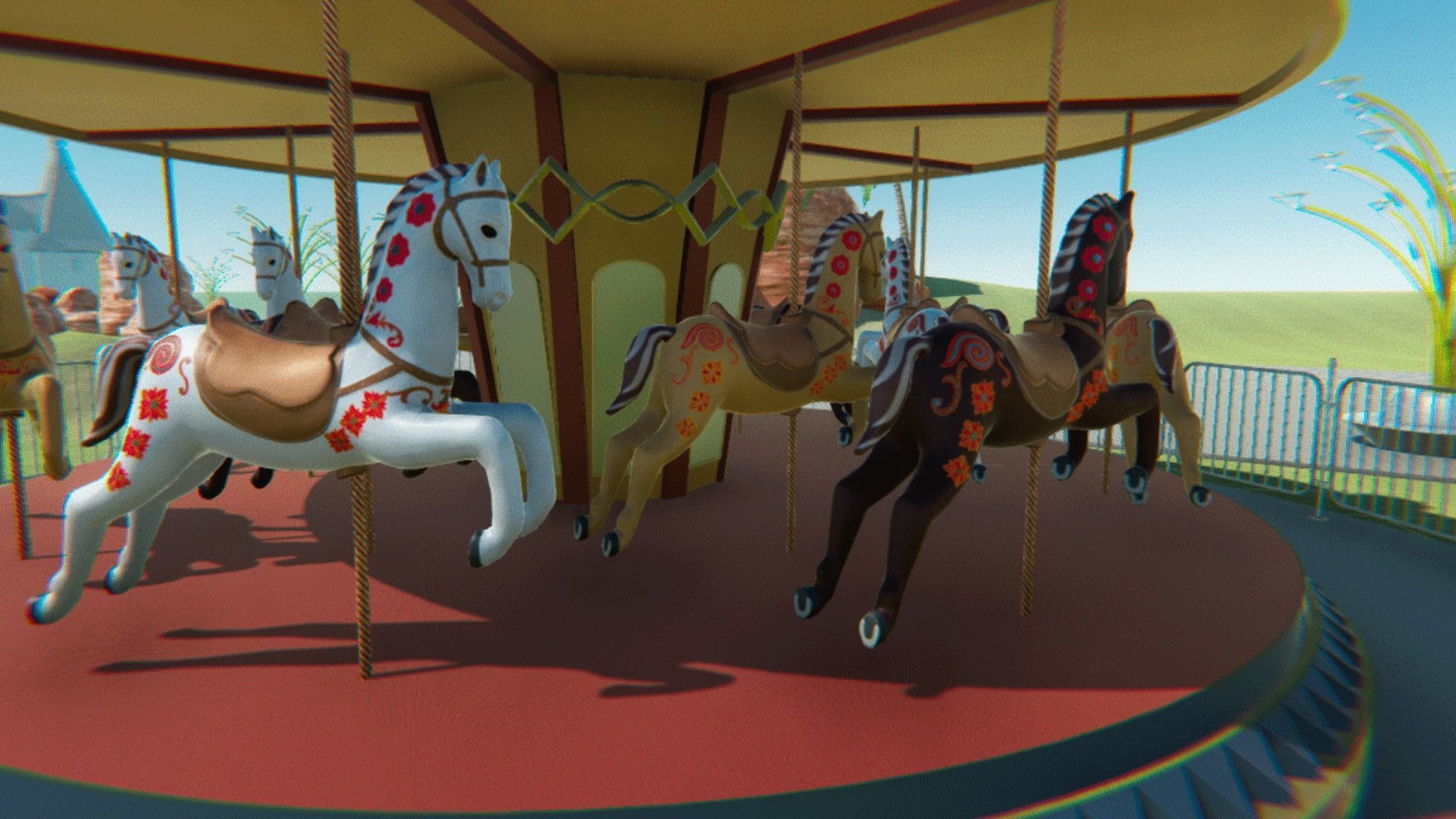 Horse carousel 3D model | CGTrader