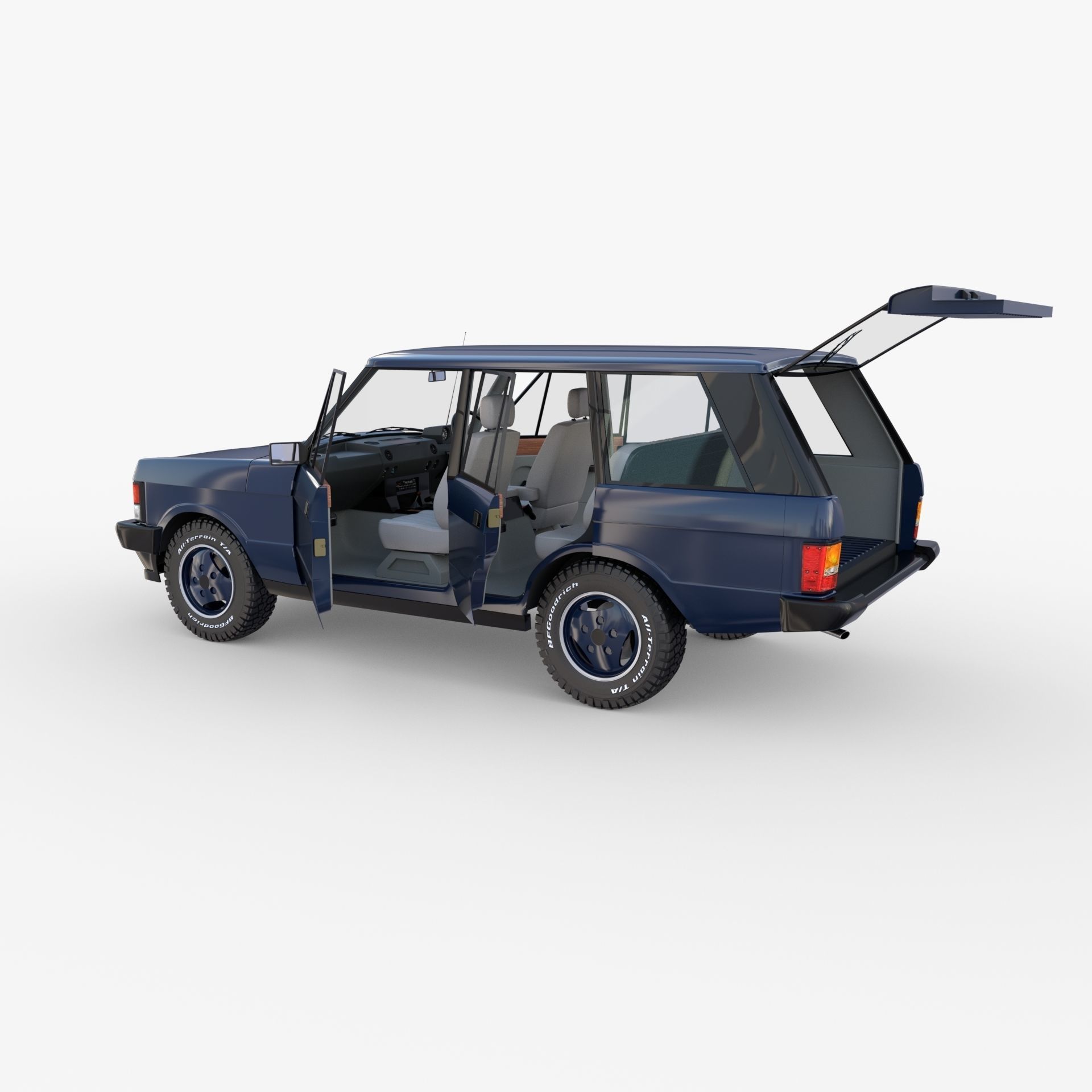 Range Rover Classic with interior RHD v2 3D model | CGTrader
