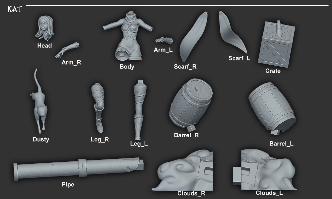 Kat - Gravity Rush 3D model 3D printable | CGTrader