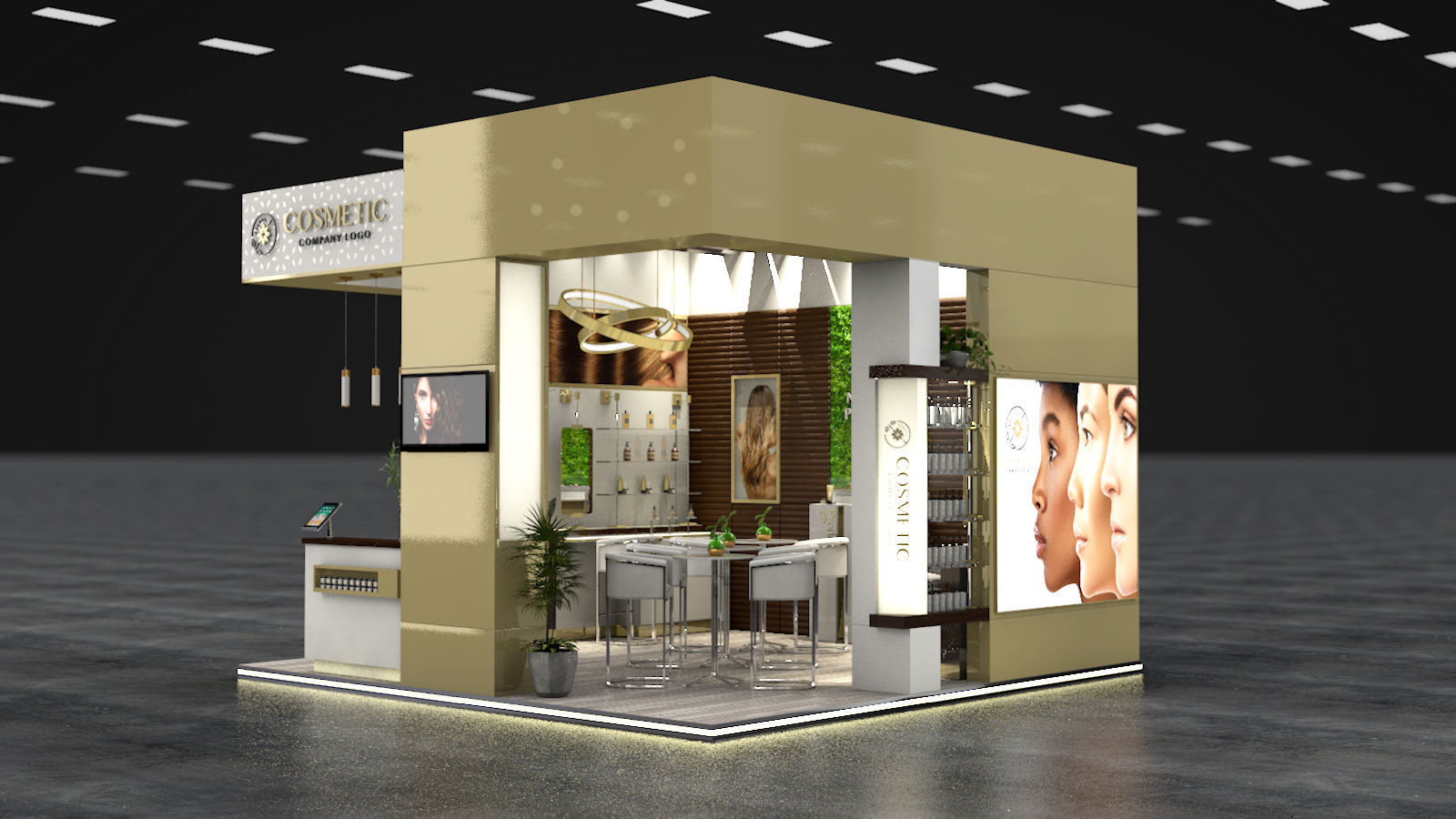 cosmetic trade exhibition stand 3D model | CGTrader