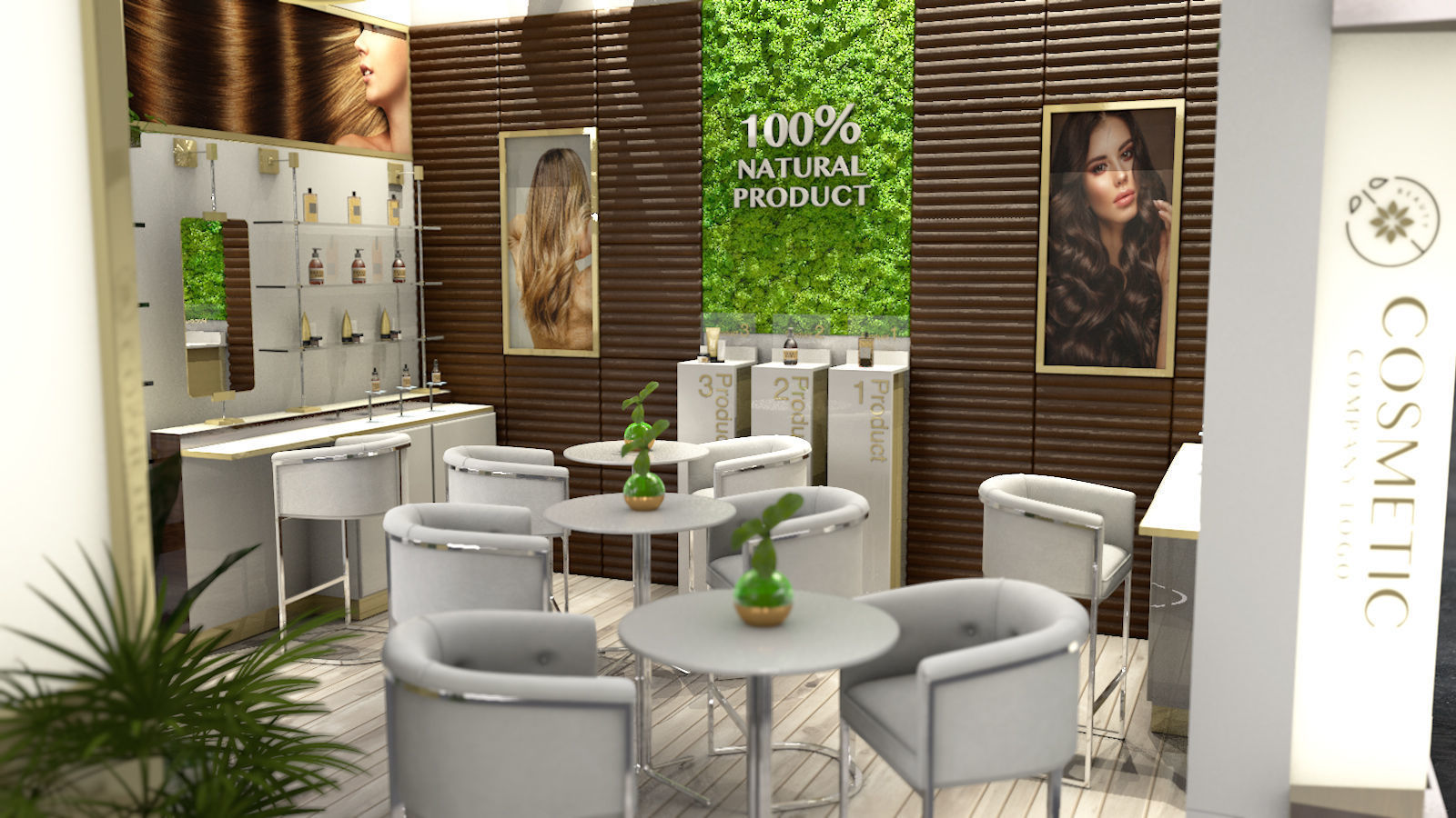 cosmetic trade exhibition stand 3D model | CGTrader