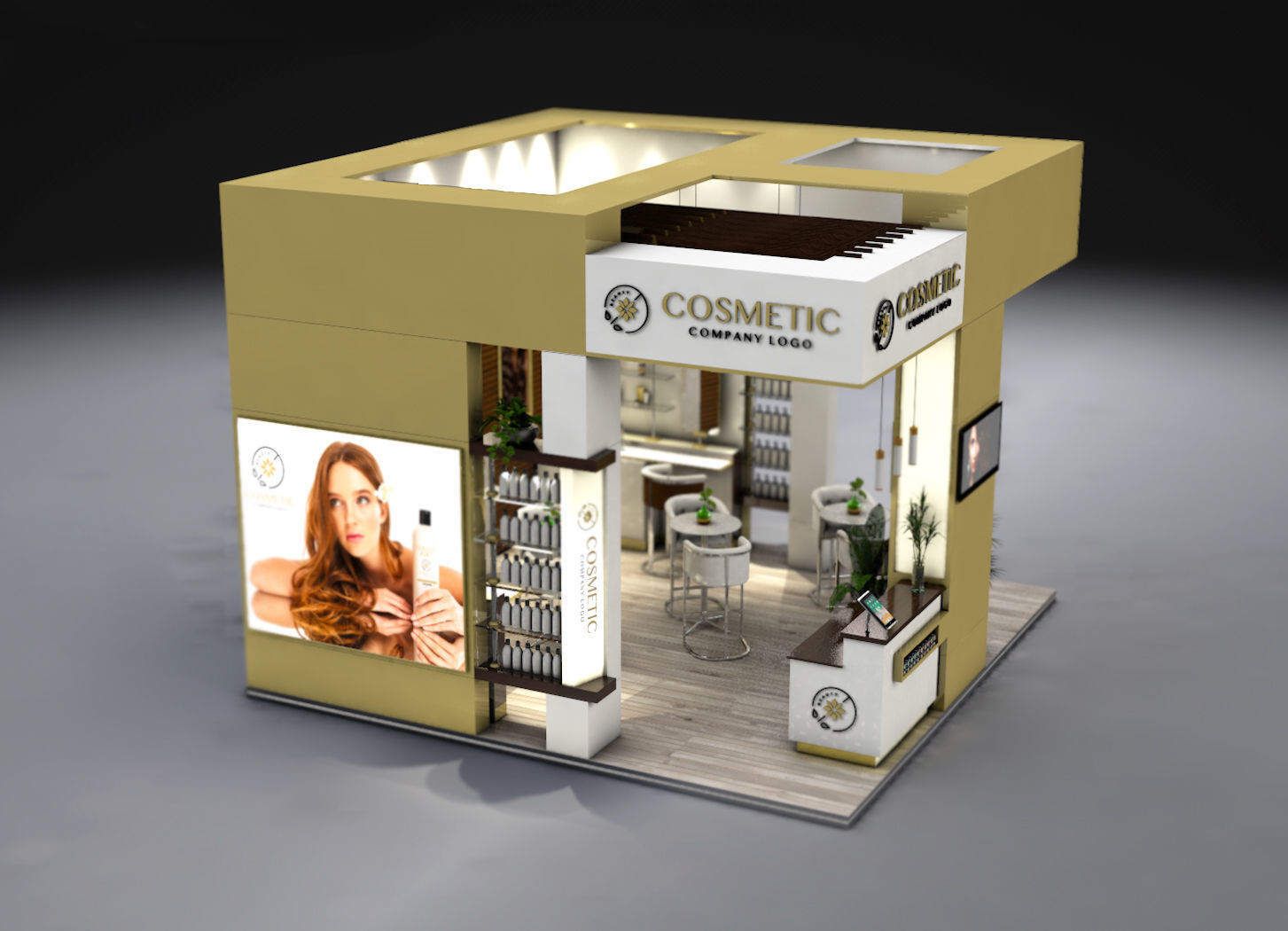 cosmetic trade exhibition stand 3D model | CGTrader