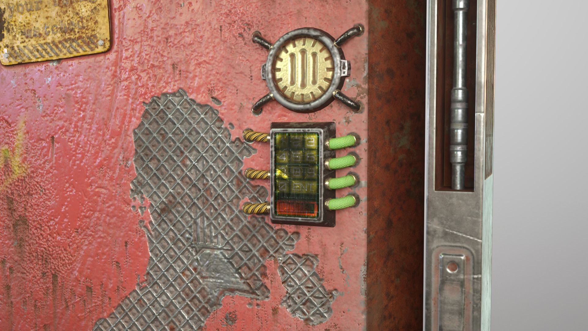 3D model Cyberpunk security door VR / AR / low-poly | CGTrader