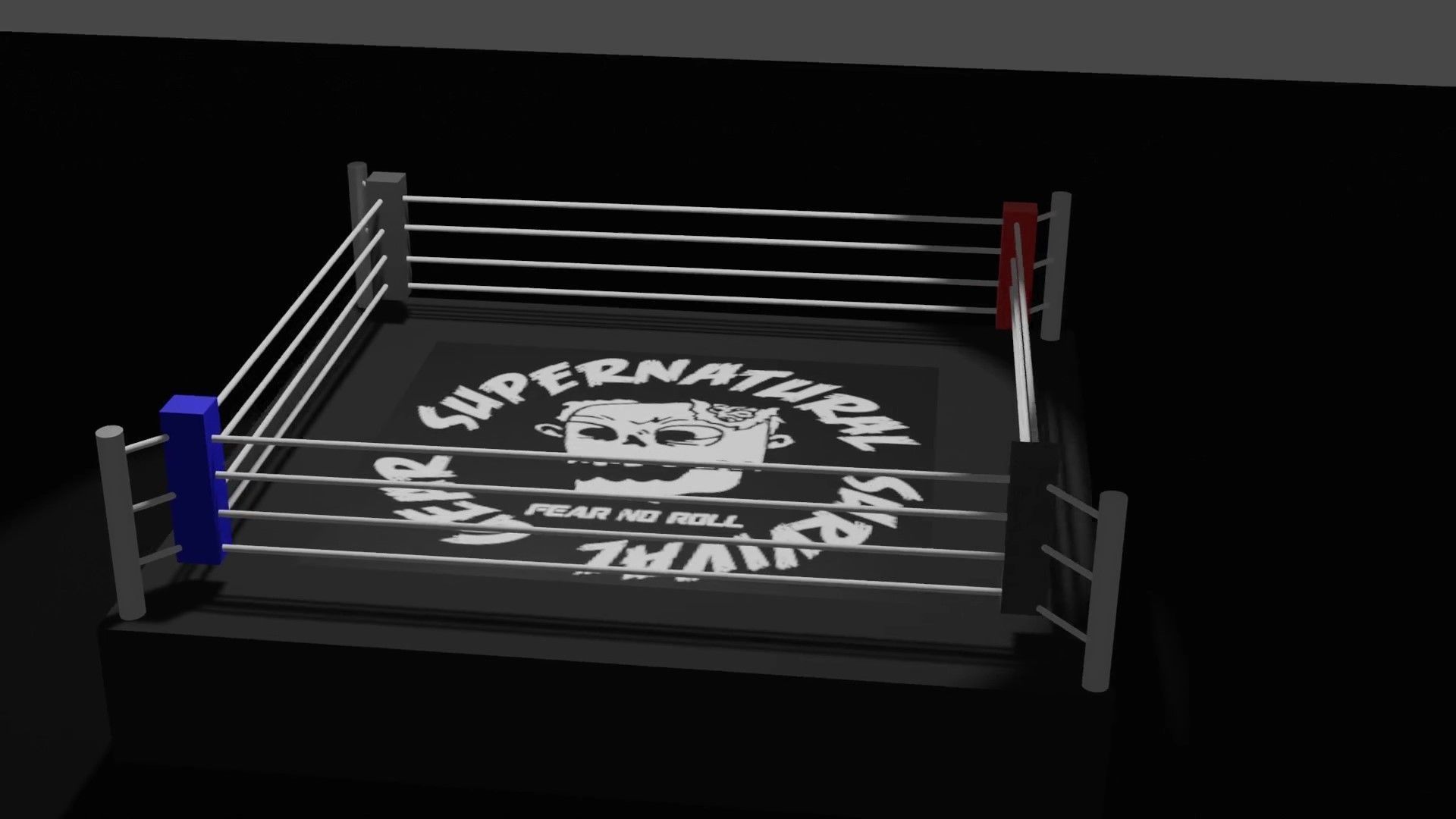 3D model upgraded MMA Cage and Boxing Ring Pack logos not included VR ...