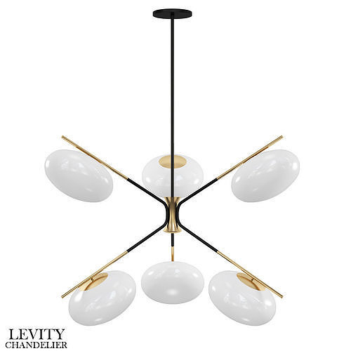 LEVITY levitt chandelier - gold 3D model | CGTrader