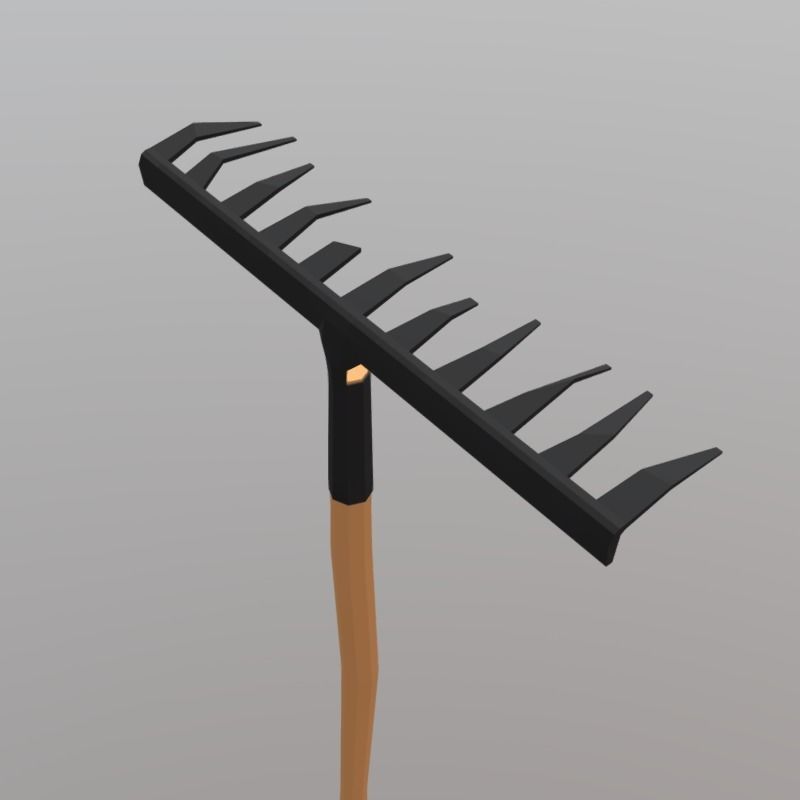 Rake cartoon low poly free VR / AR / low-poly 3D model rigged | CGTrader