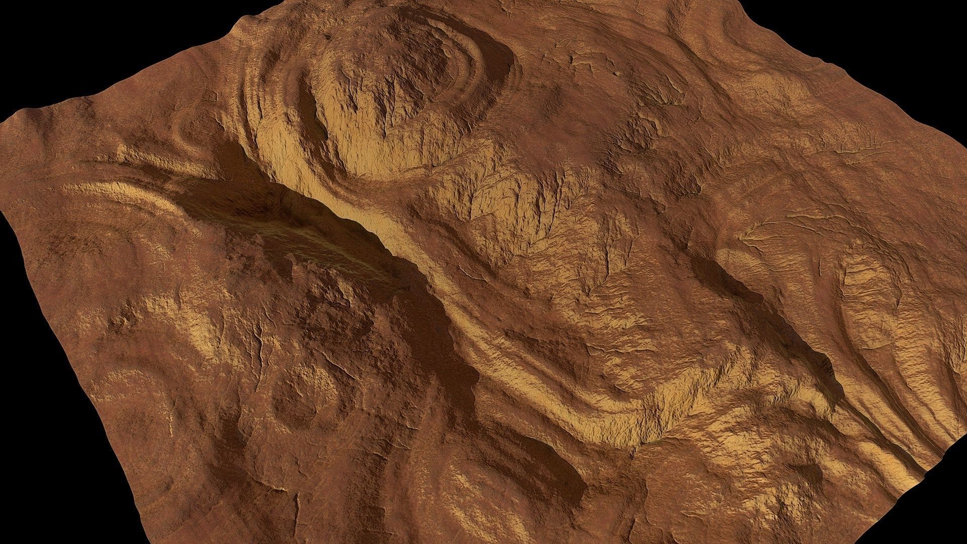 3D model Tileable sci fi Venus landscape environment asset VR / AR ...