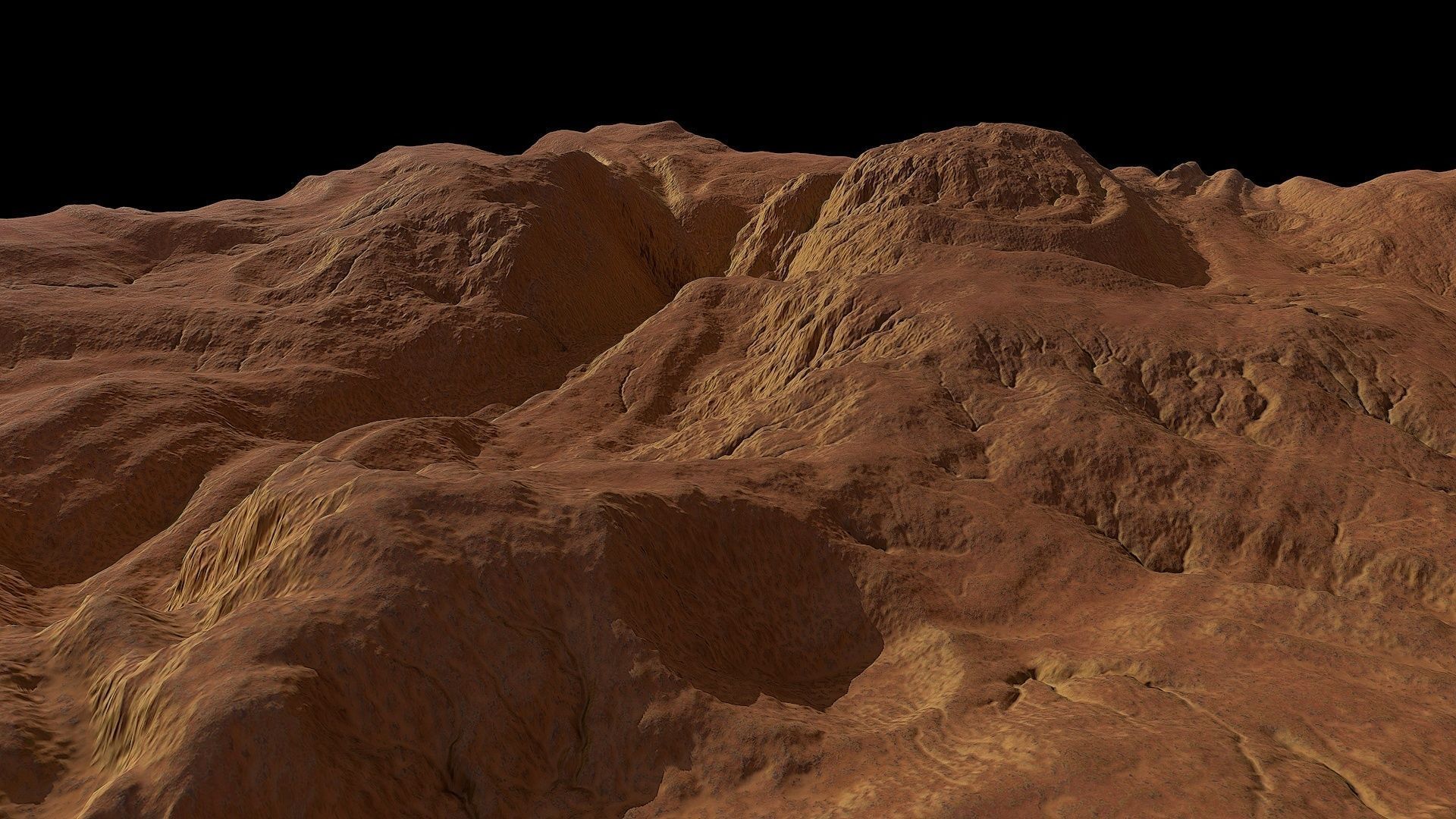 3D model Tileable sci fi Venus landscape environment asset VR / AR ...