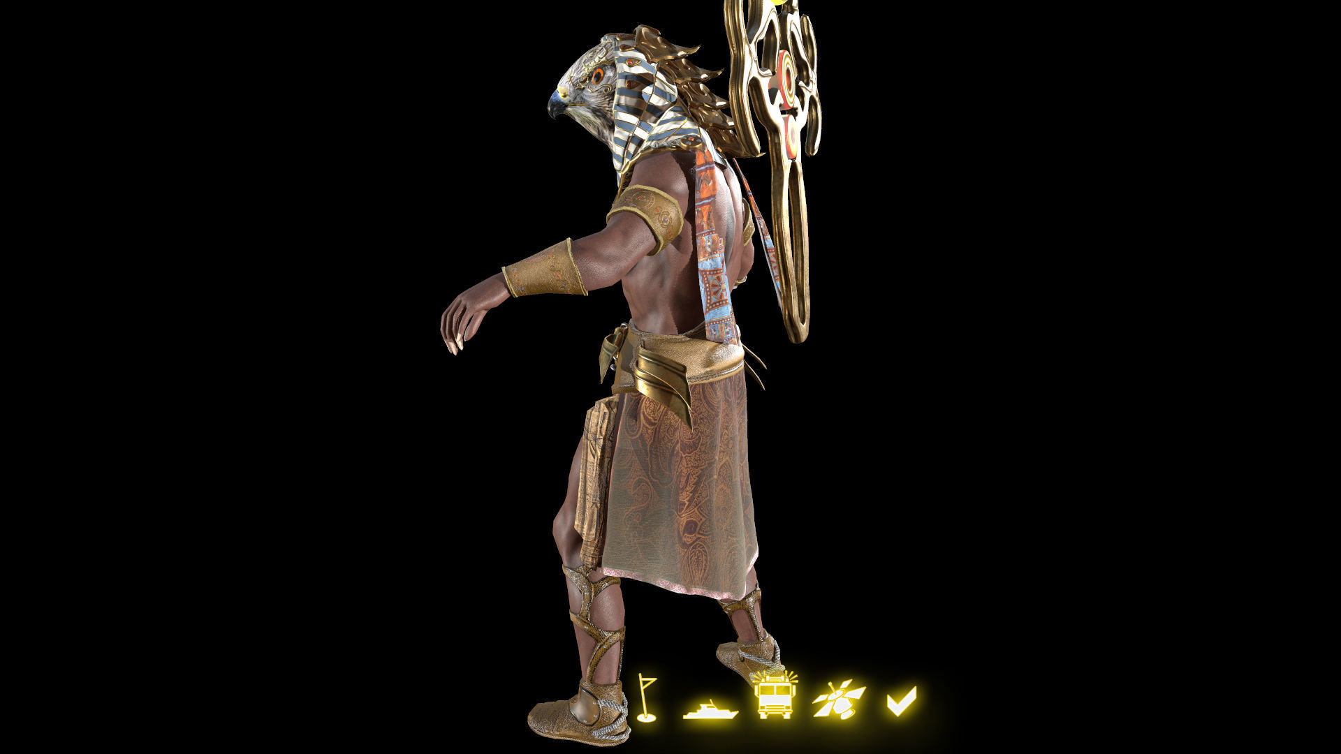 3D model Ra egyptian god VR / AR / low-poly rigged | CGTrader