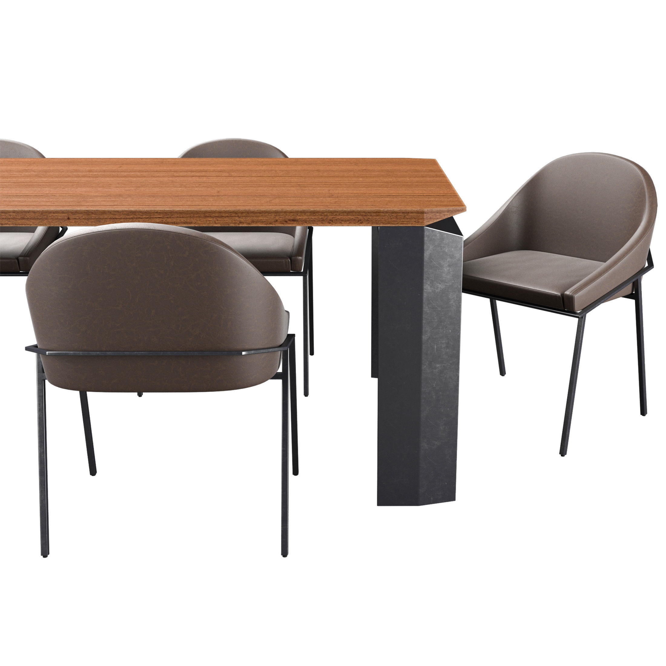 Izoard Chair And Panta Rei Table 3D model | CGTrader