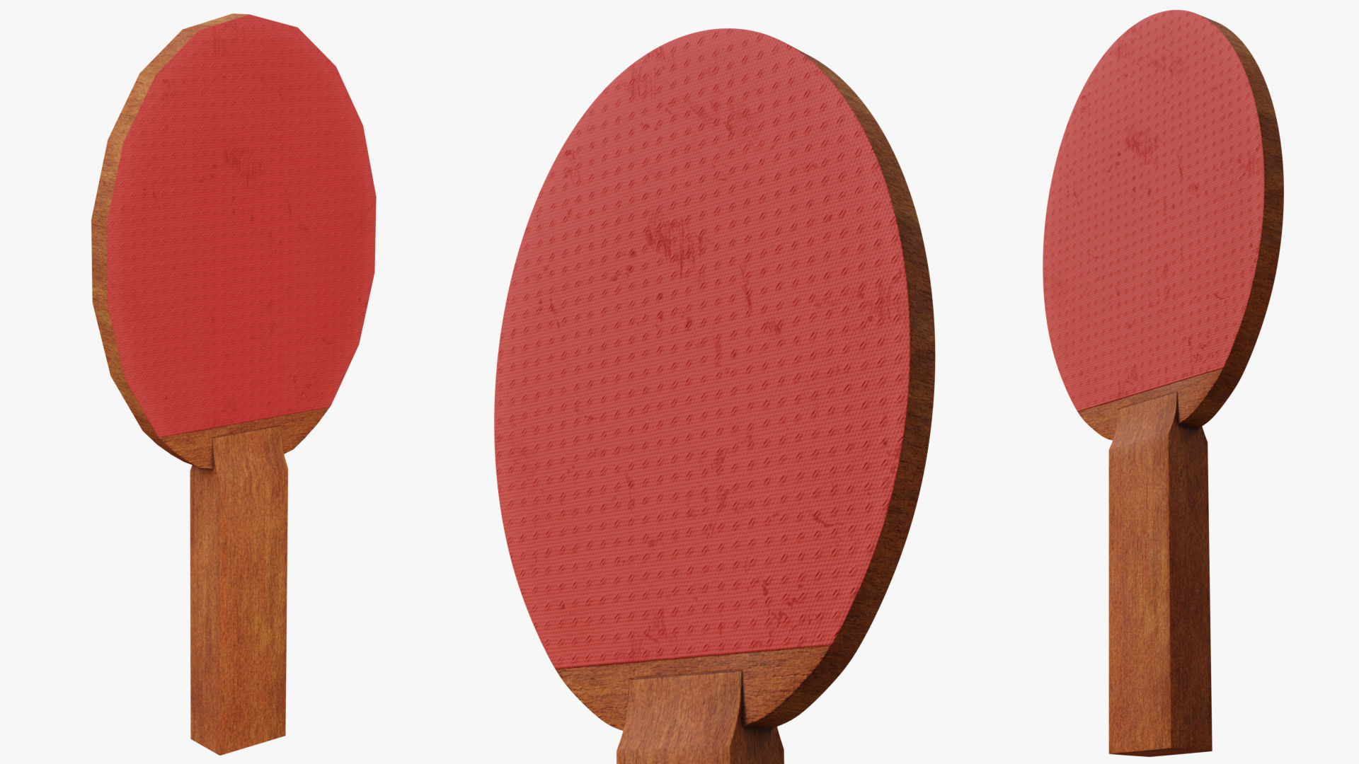 3D model Table Tennis Paddle Racket many PBR Options Textures VR / AR ...