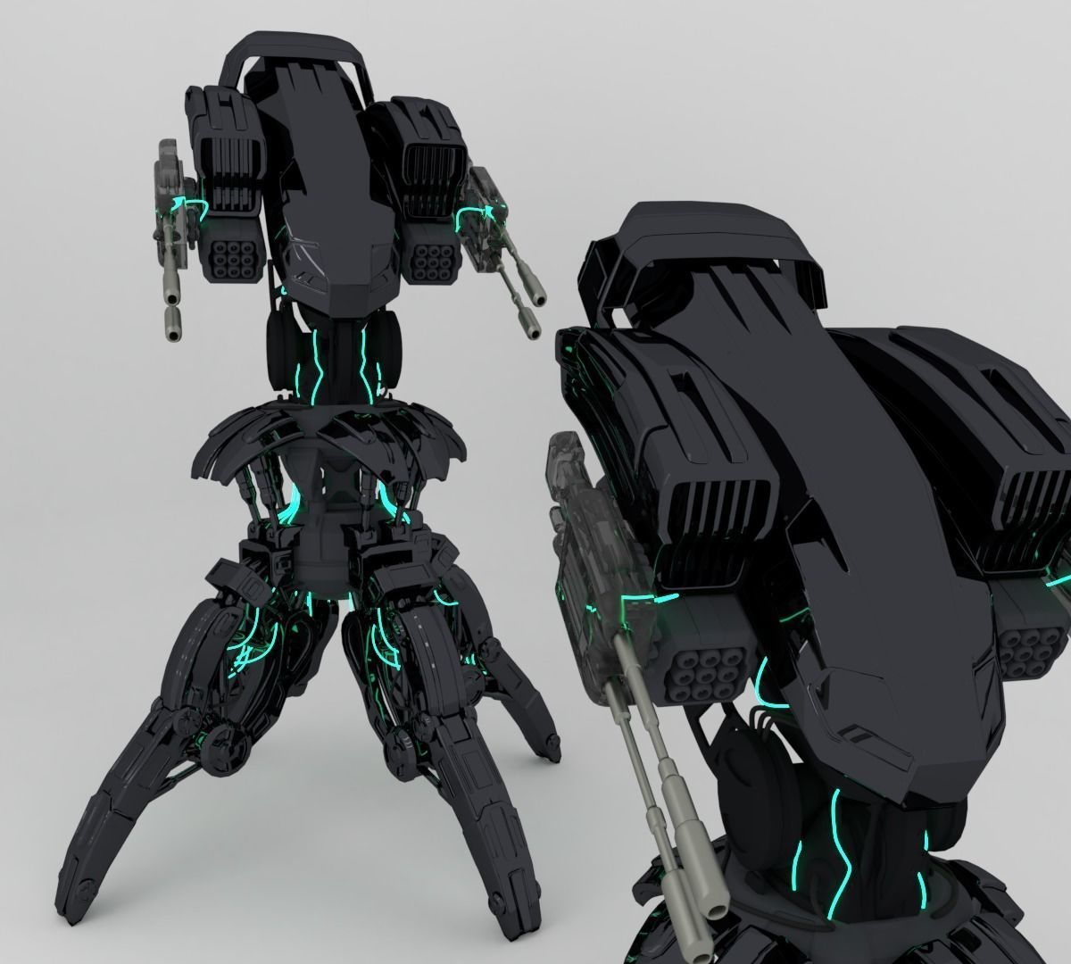 3D turret model space robot 3D model | CGTrader
