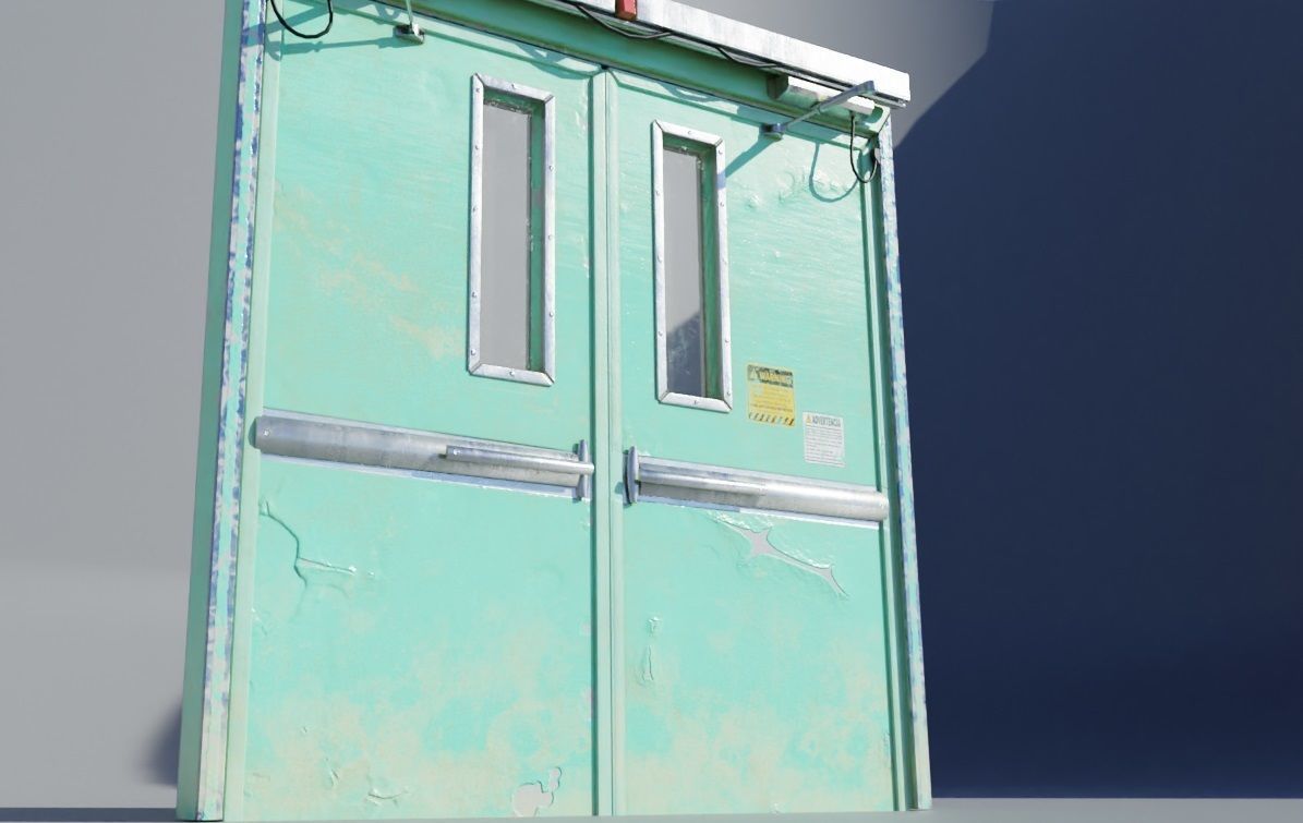 3D model Hosptial Door HPL - with 4k PBR textures Game Ready VR / AR ...