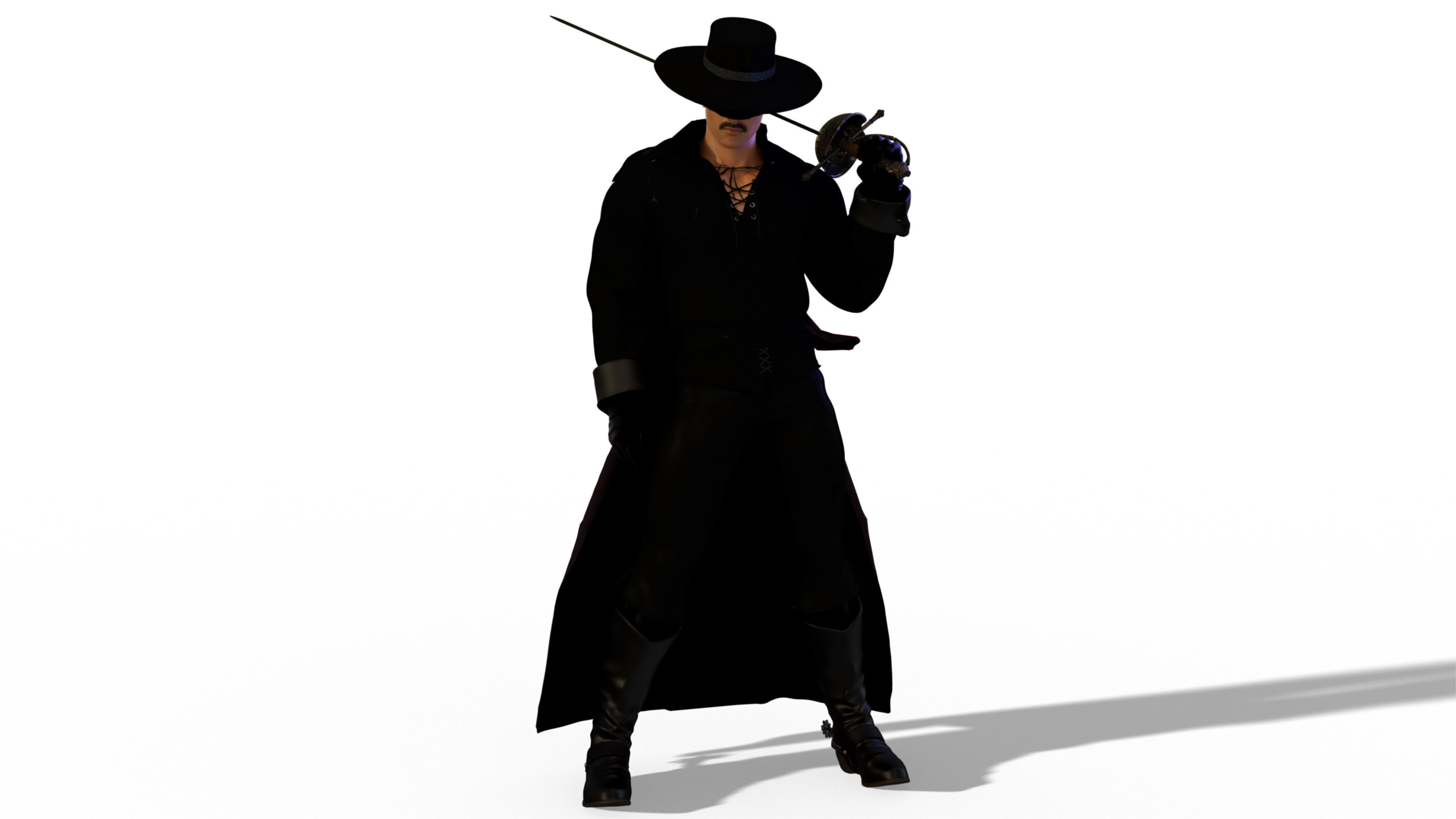 El Zorro 3D model animated rigged | CGTrader