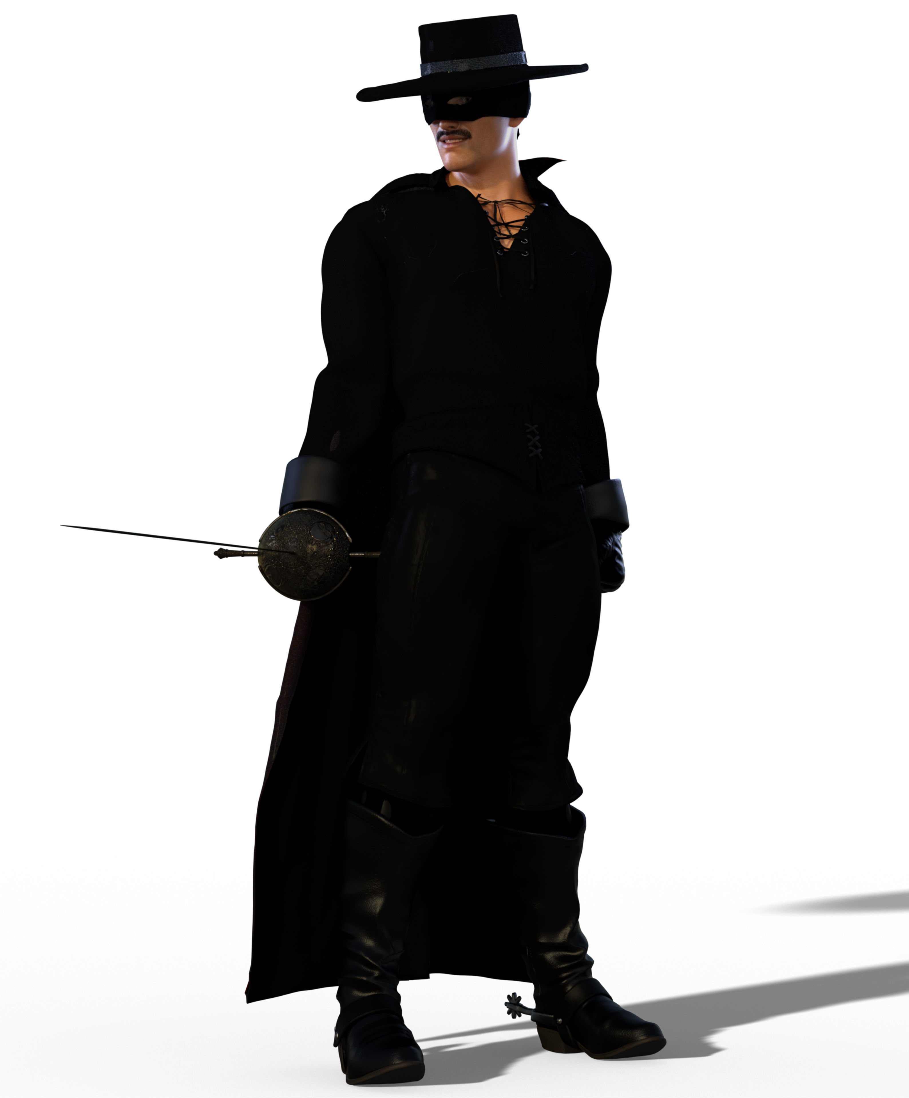 El Zorro 3D model animated rigged | CGTrader
