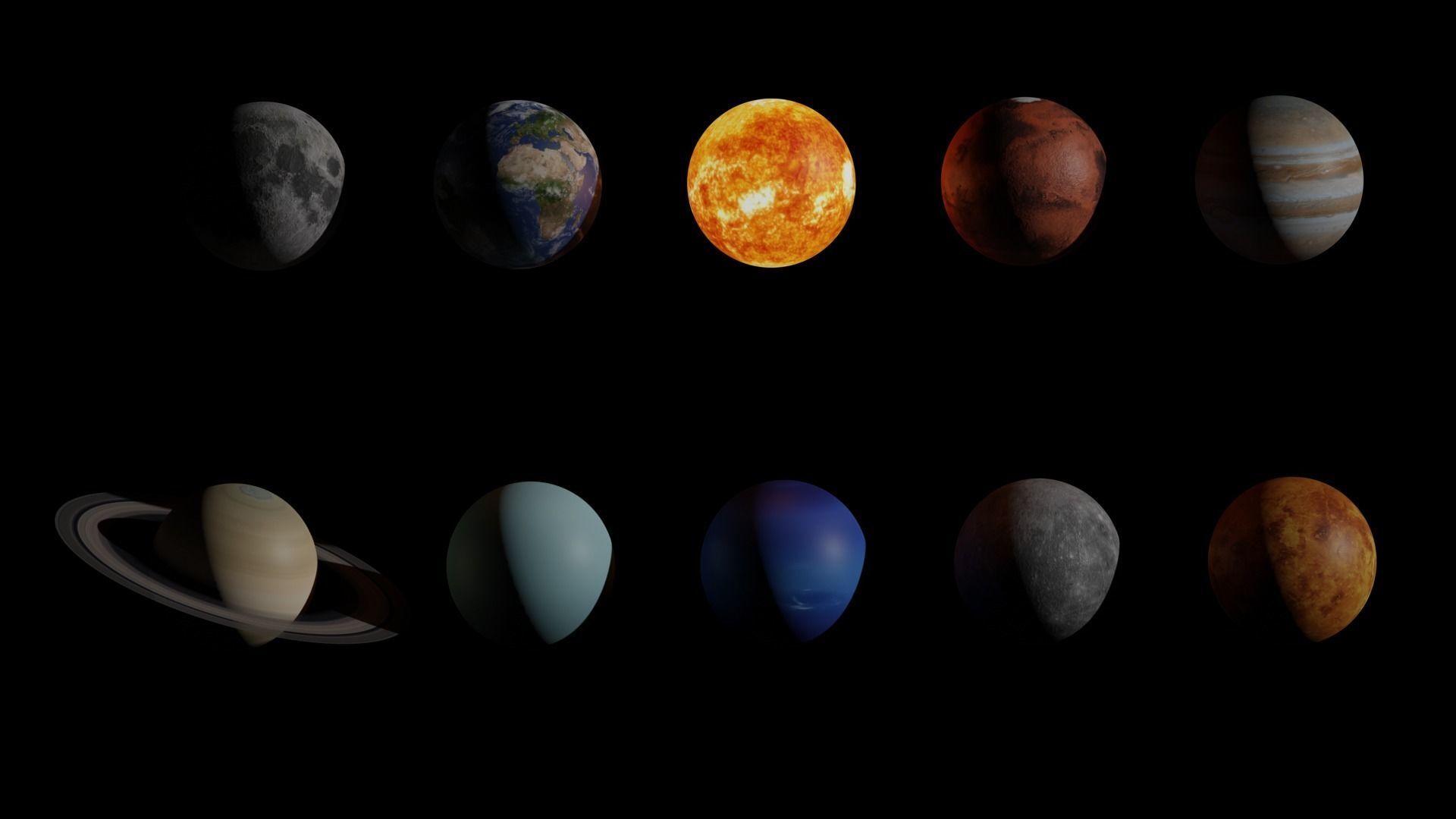 Photorealistic Solar System free VR / AR / low-poly 3D model | CGTrader