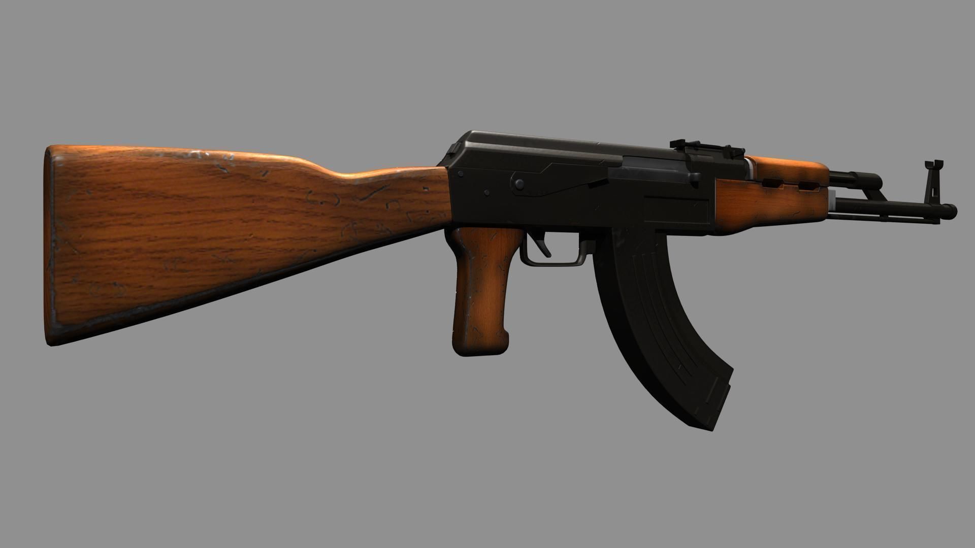 Ak-47 Full Automatic Machine Gun 3D | CGTrader