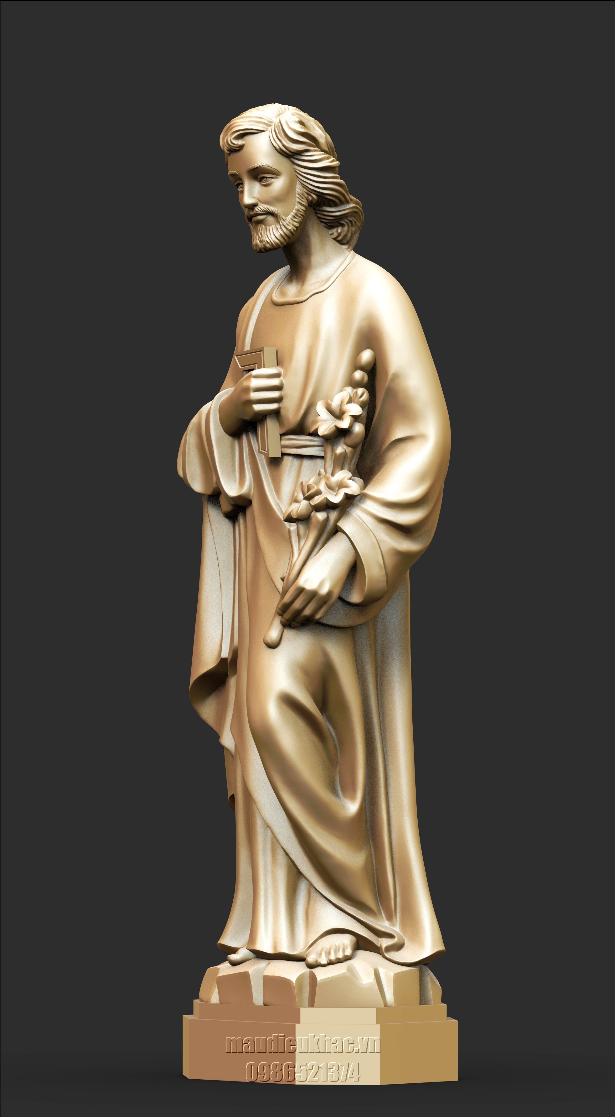 Saint Joseph Worker 3D model 3D printable | CGTrader
