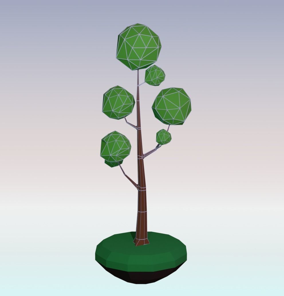 Simple 3D low poly tree free VR / AR / low-poly 3D model | CGTrader