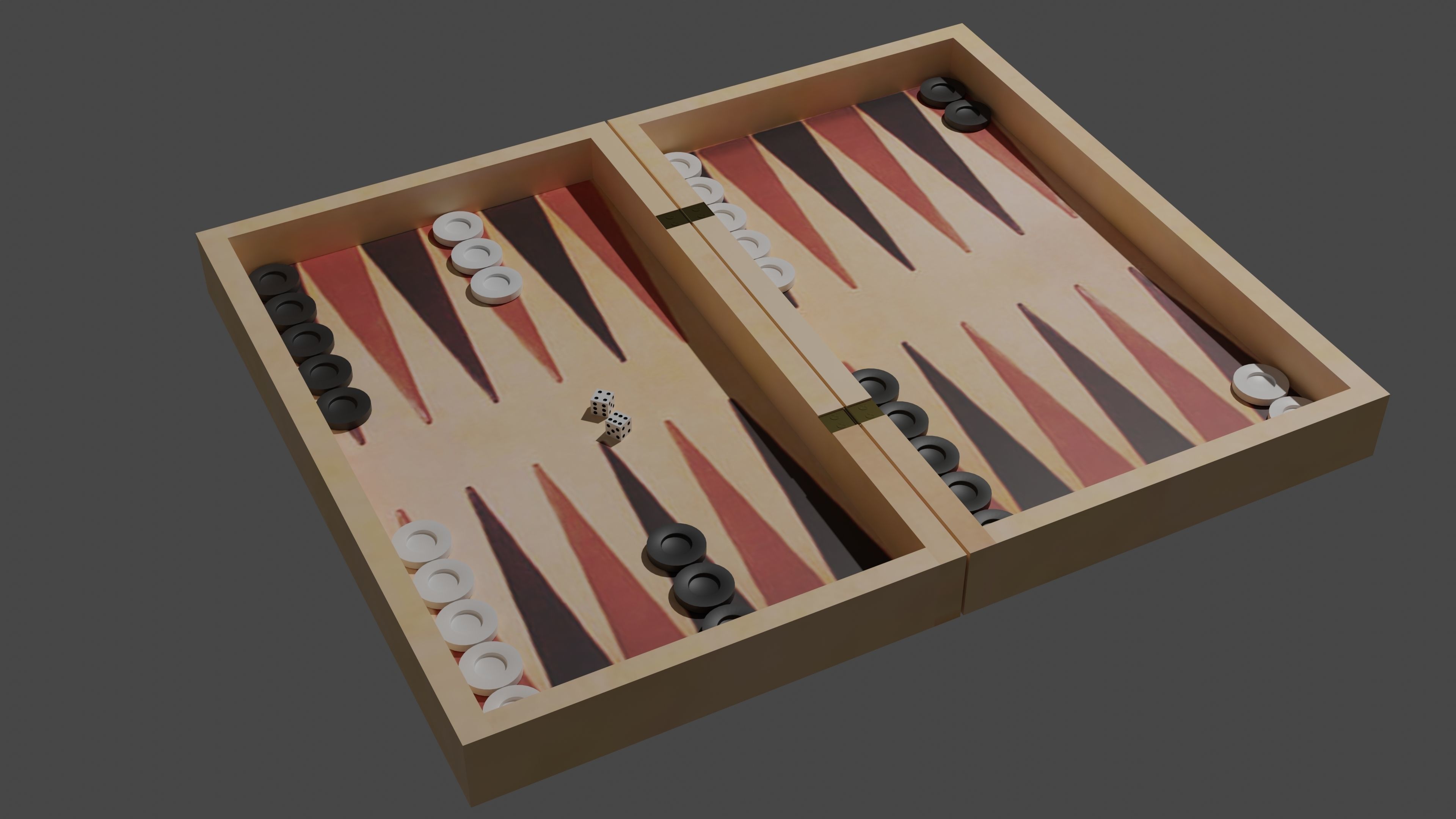 3D asset Backgammon and Dama Game | CGTrader