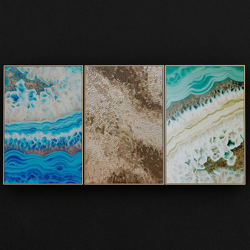 Blue-sapphire Frame 3D model | CGTrader