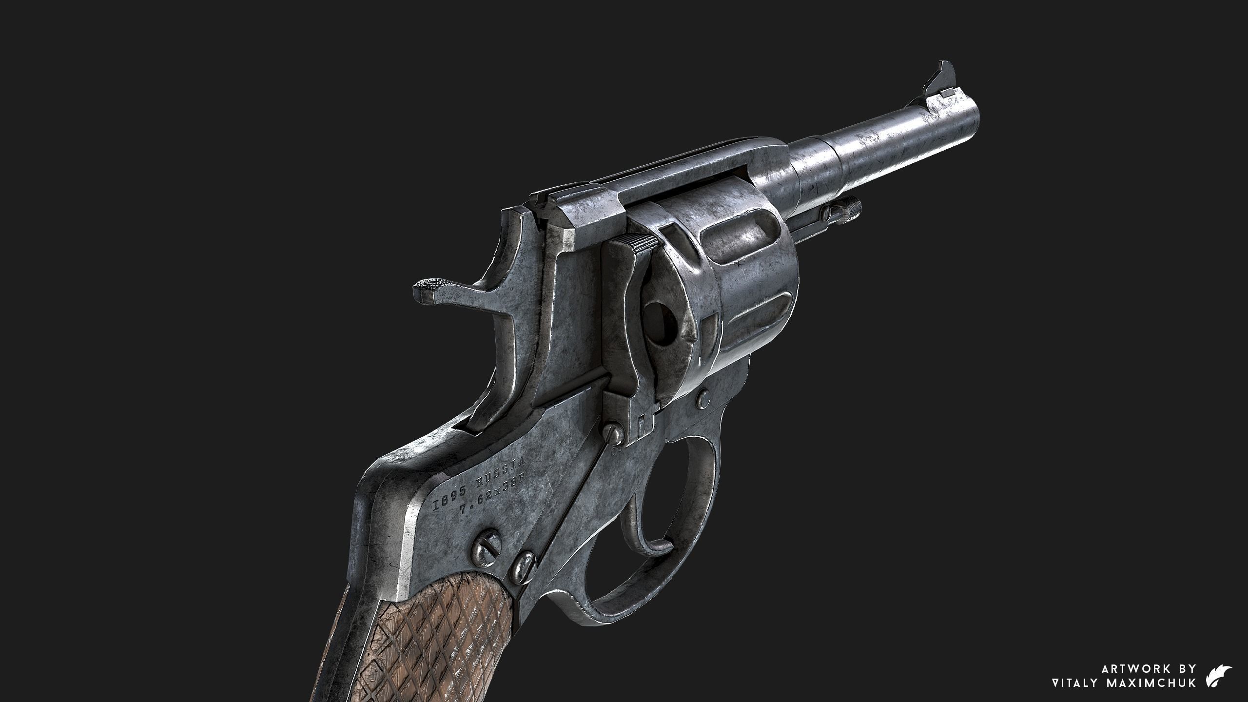 3D model Revolver Nagant M1895 VR / AR / low-poly | CGTrader