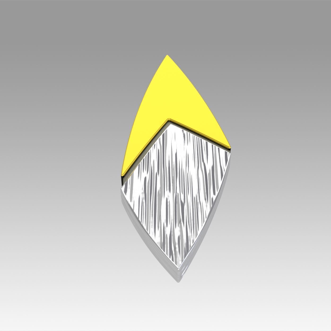 Star Trek Voyager Relativity Starfleet Combadge replica prop 3D model ...