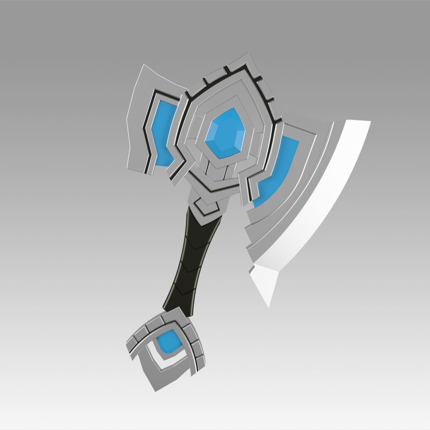 World Of Warcraft Shadowlands Axe Bastion Cosplay weapon prop 3D model ...