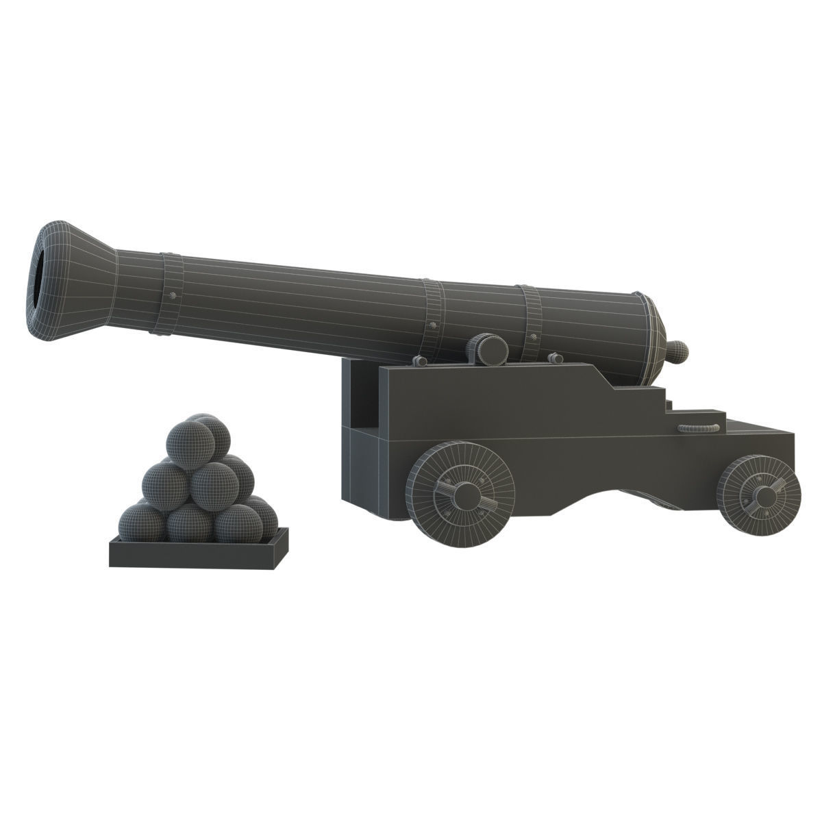 Old military gun 3D model | CGTrader