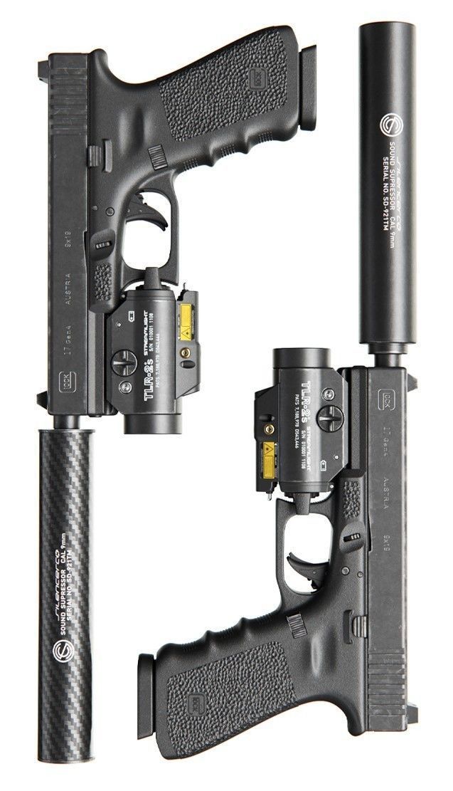 Pistol Glock 17 Gen4 and Flashlight with laser pointer 3D model | CGTrader