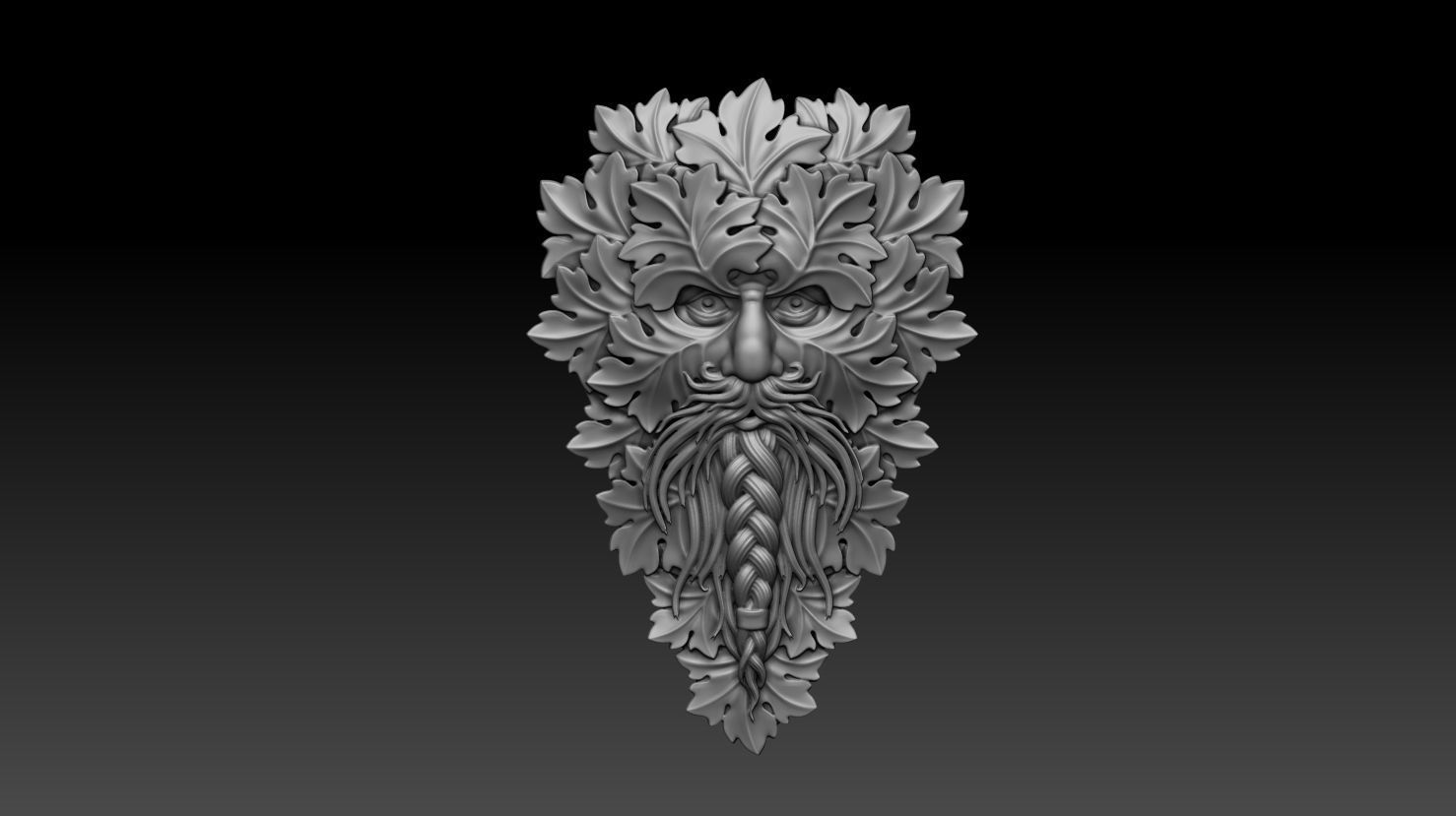 Greenman 3 ornate man mask 3D model 3D printable | CGTrader