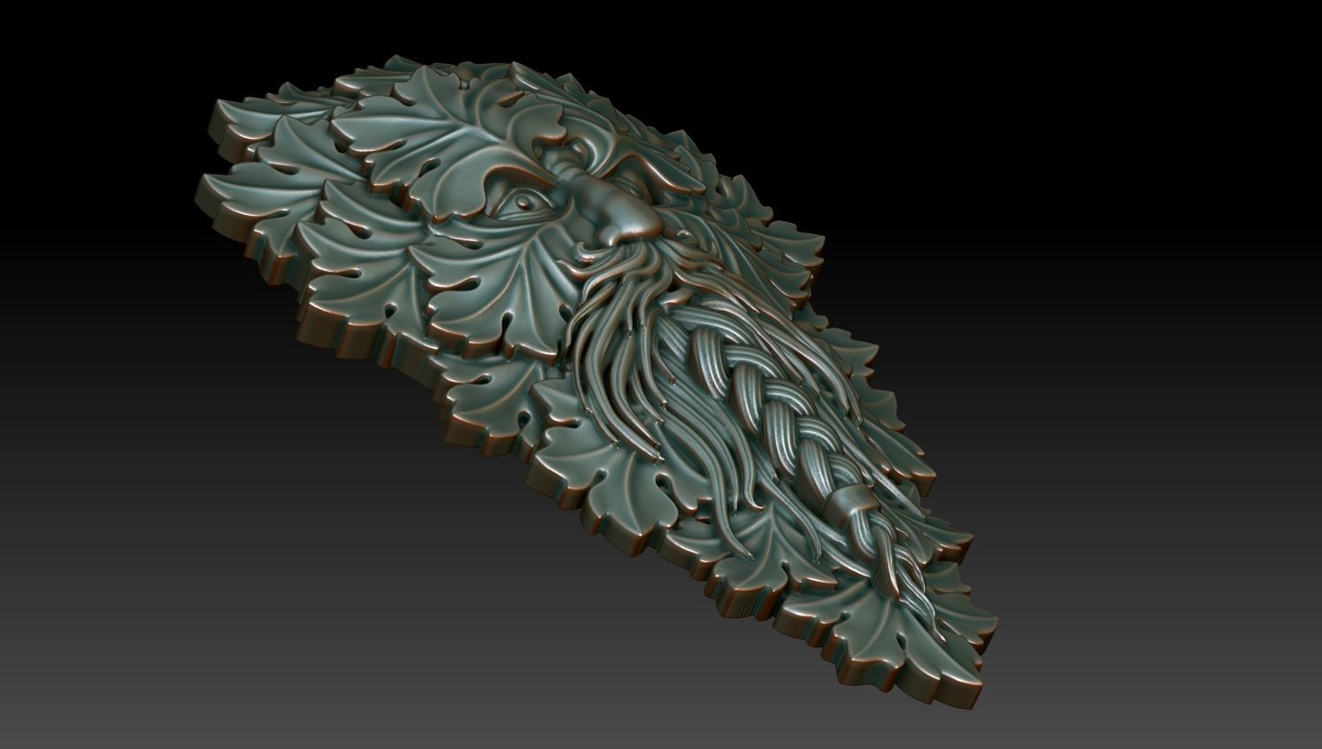 Greenman 3 ornate man mask 3D model 3D printable | CGTrader