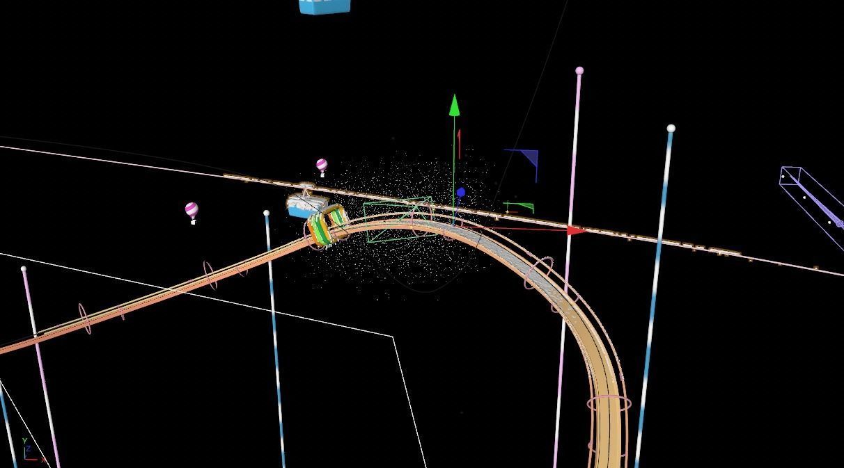 Roller coaster 3D model animated | CGTrader