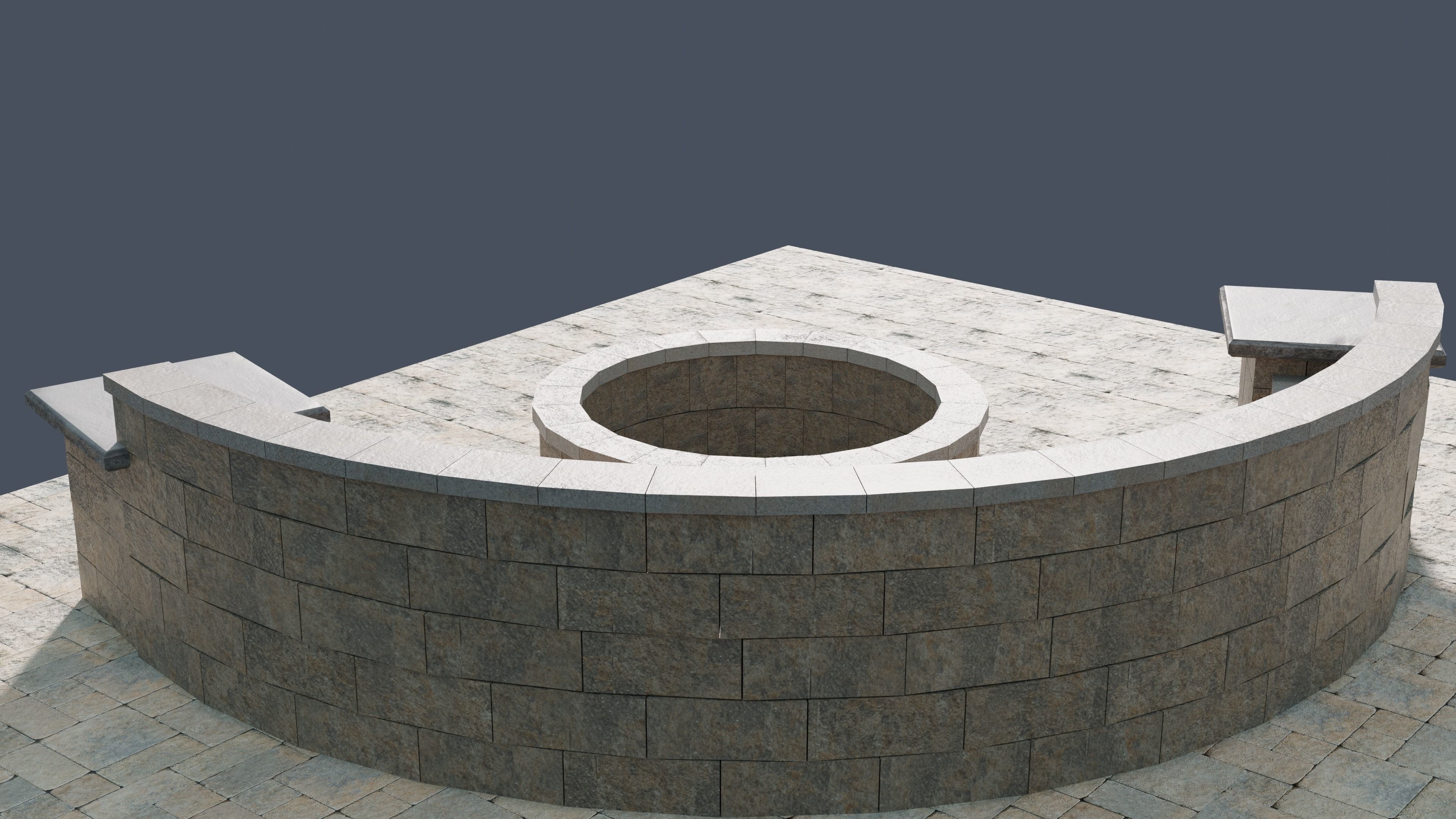 Stone Fire Pit free VR / AR / low-poly 3D model | CGTrader