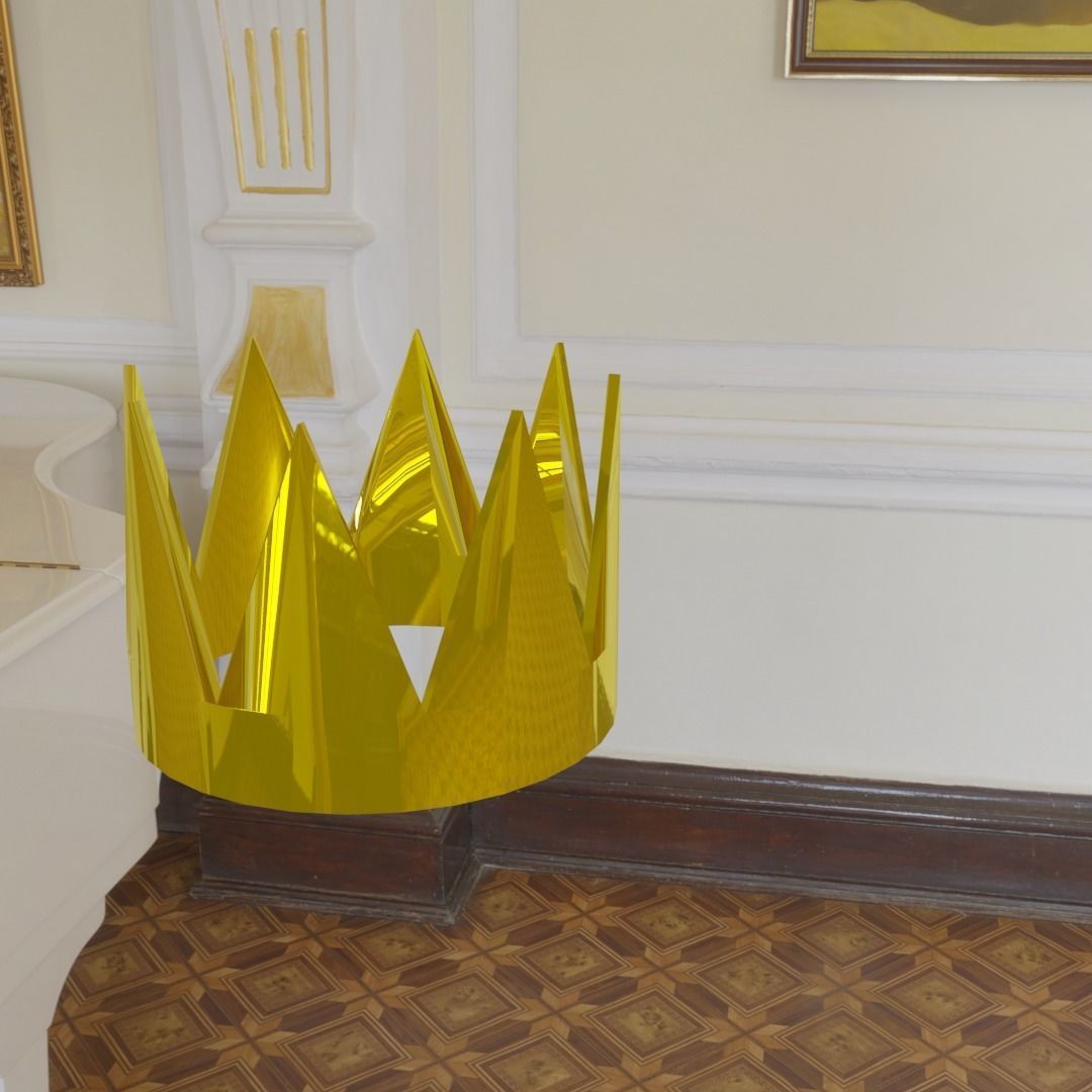 3D model Low Poly Medieval Style Crown Made In Blender VR / AR / low ...