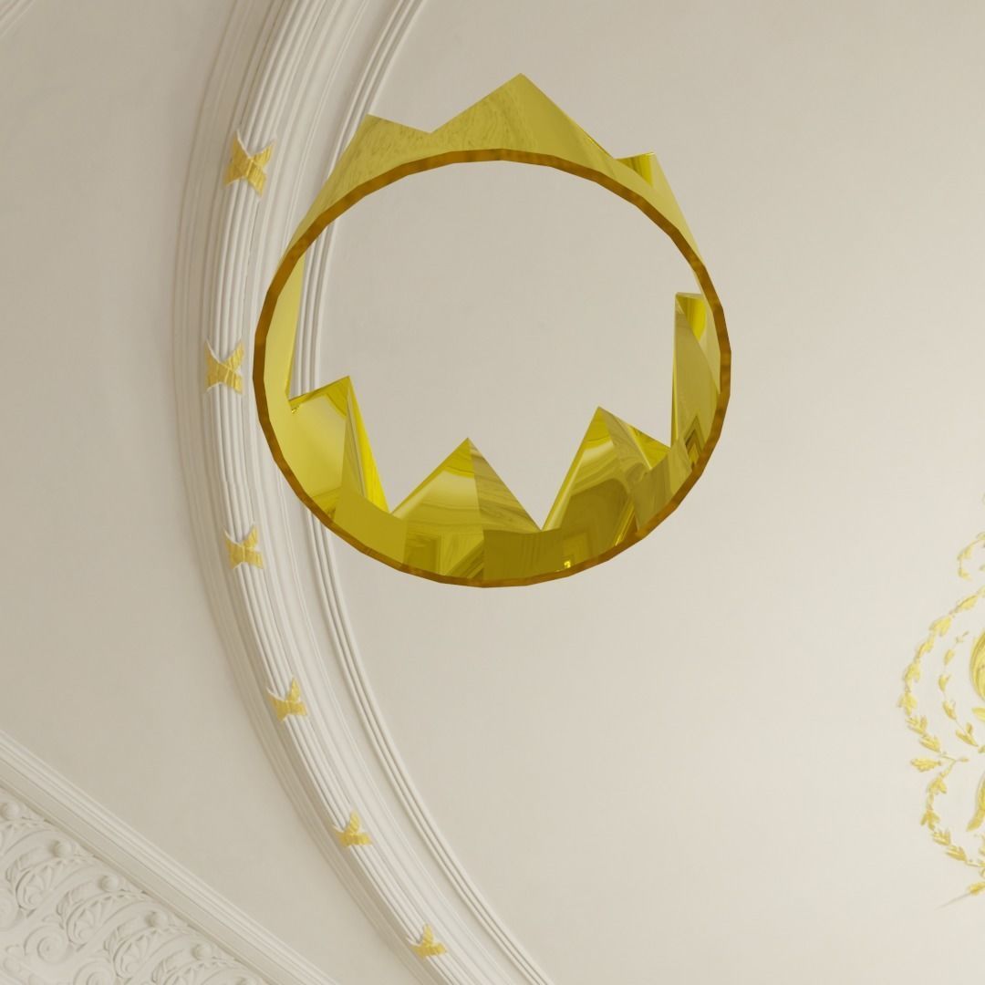 3D model Low Poly Medieval Style Crown Made In Blender VR / AR / low ...