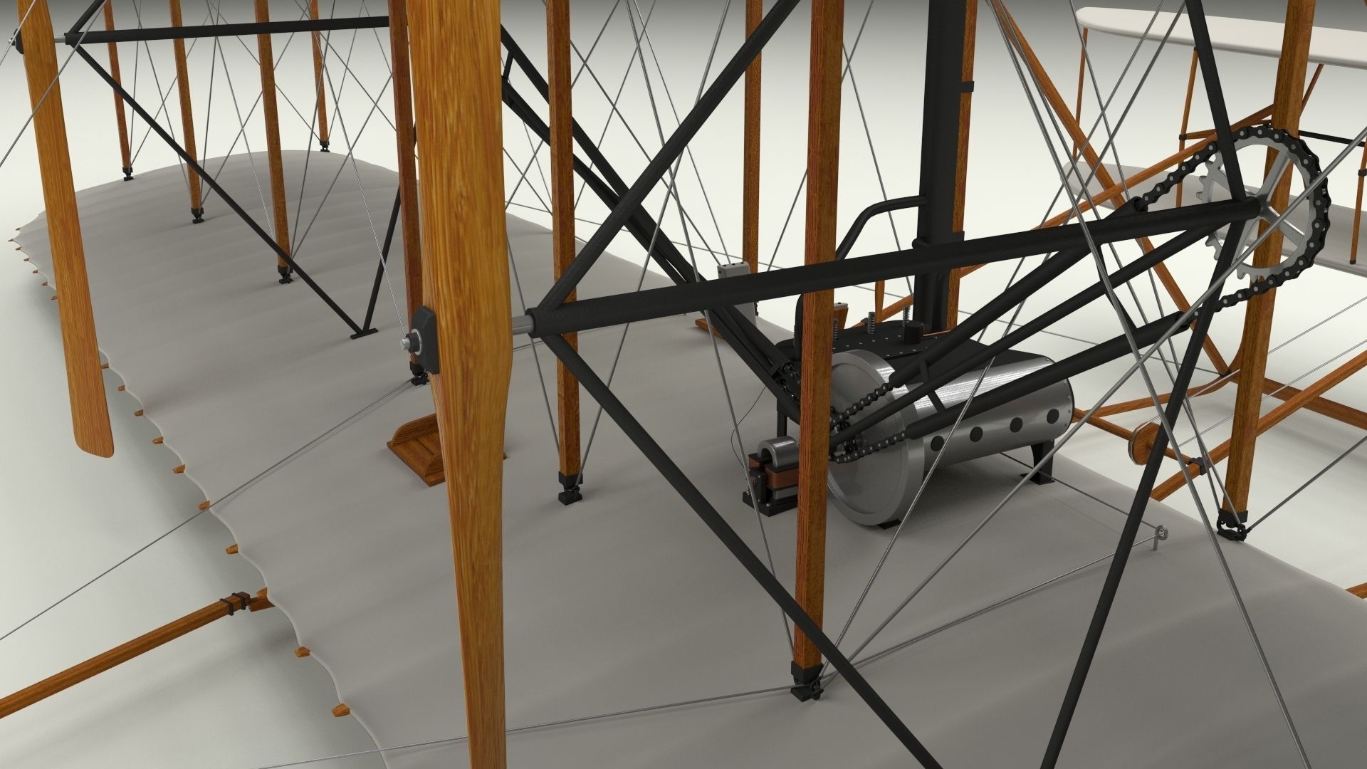 Rigged Wright Flyer 1903 3D model | CGTrader