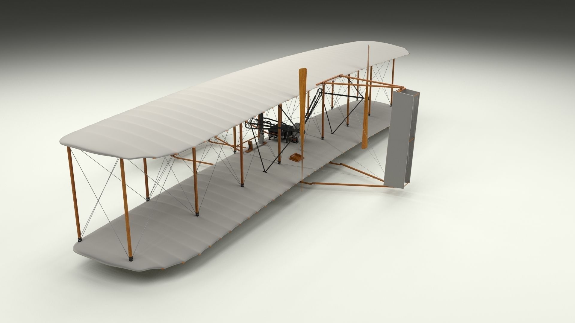 Rigged Wright Flyer 1903 3D model | CGTrader